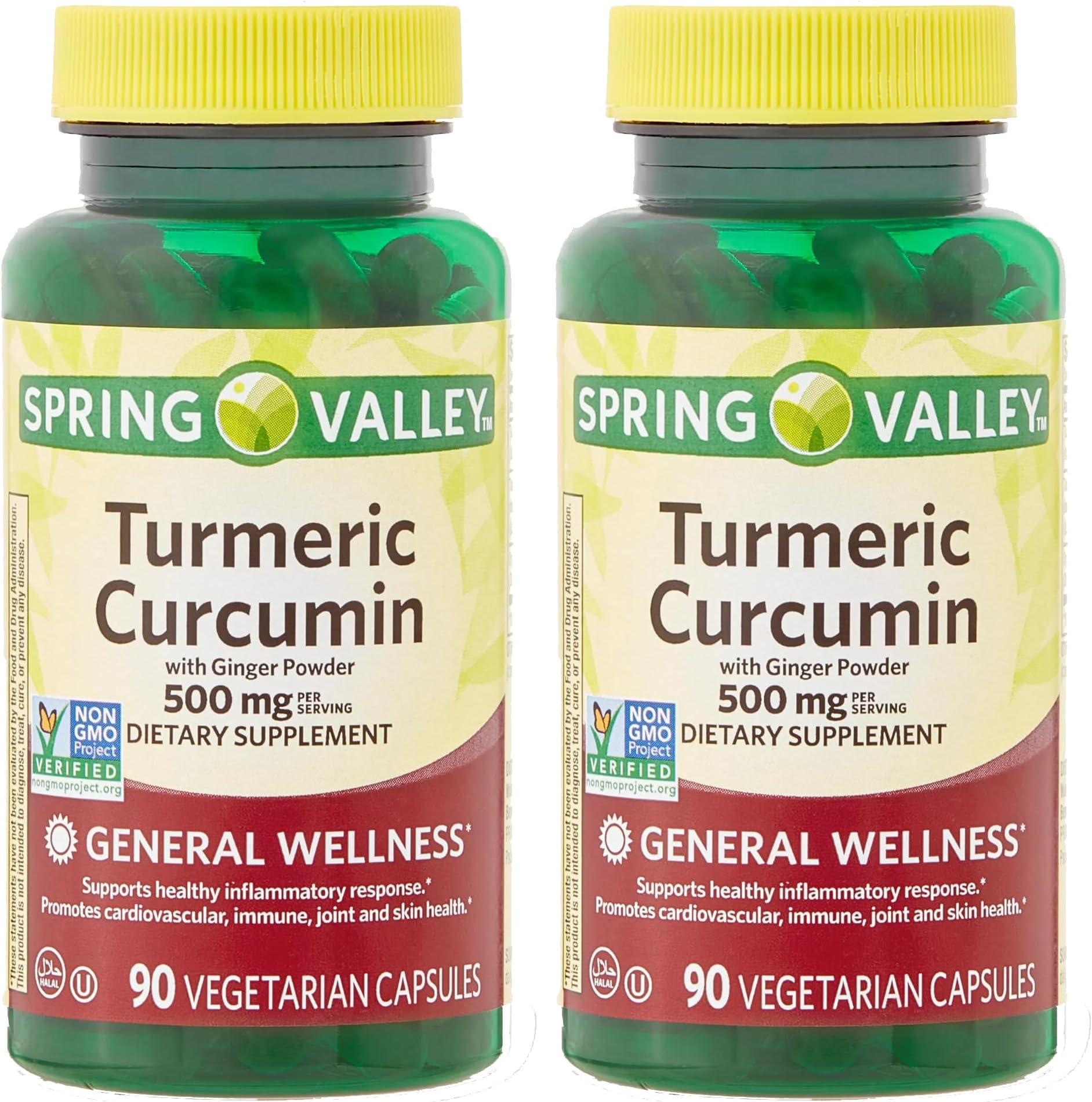 Amazon.com: Spring Valley Turmeric Curcumin 500mg with 50mg Ginger ...
