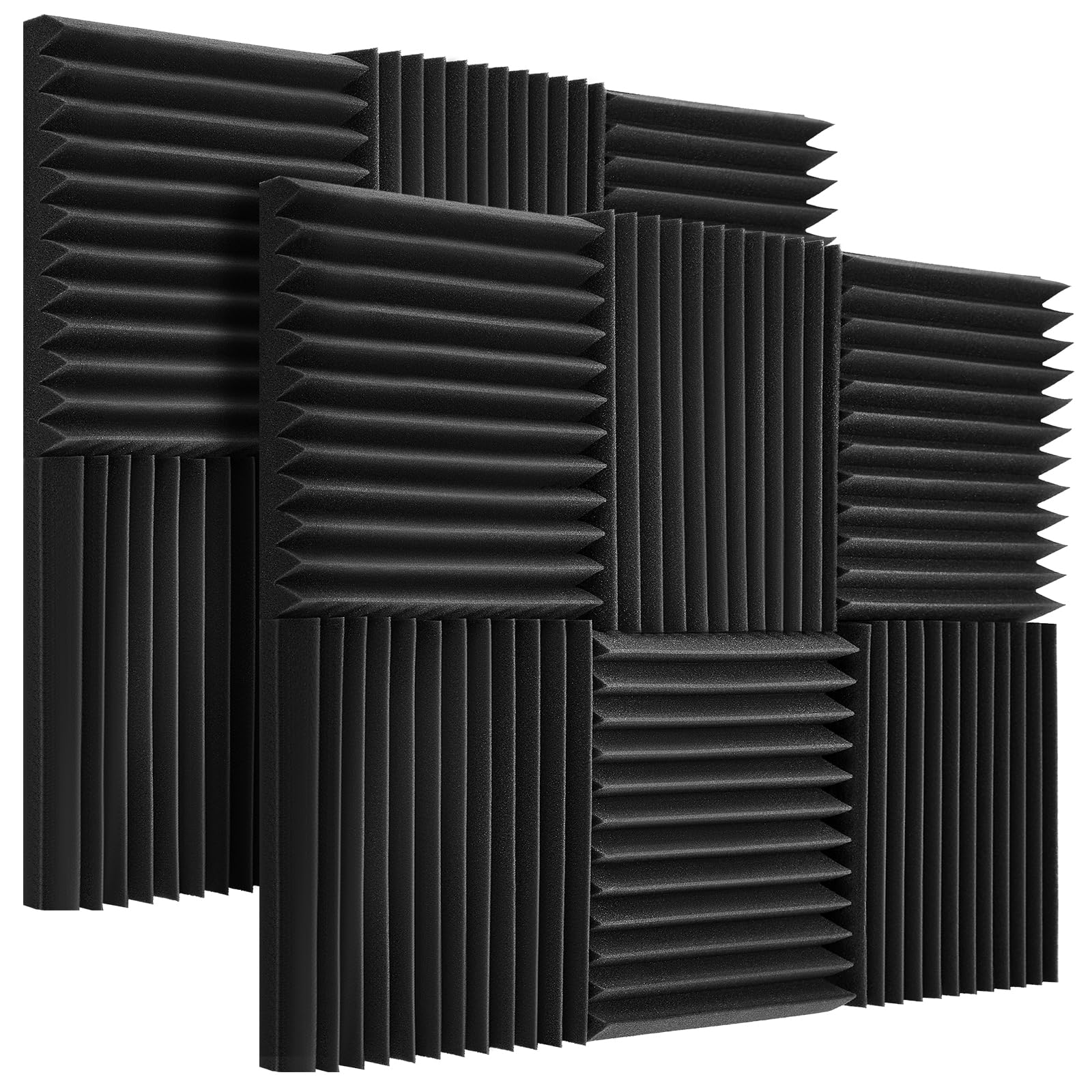 Paneles de Espuma Acústica, Juego de 12 Piezas de Esponja Absorbente de ...