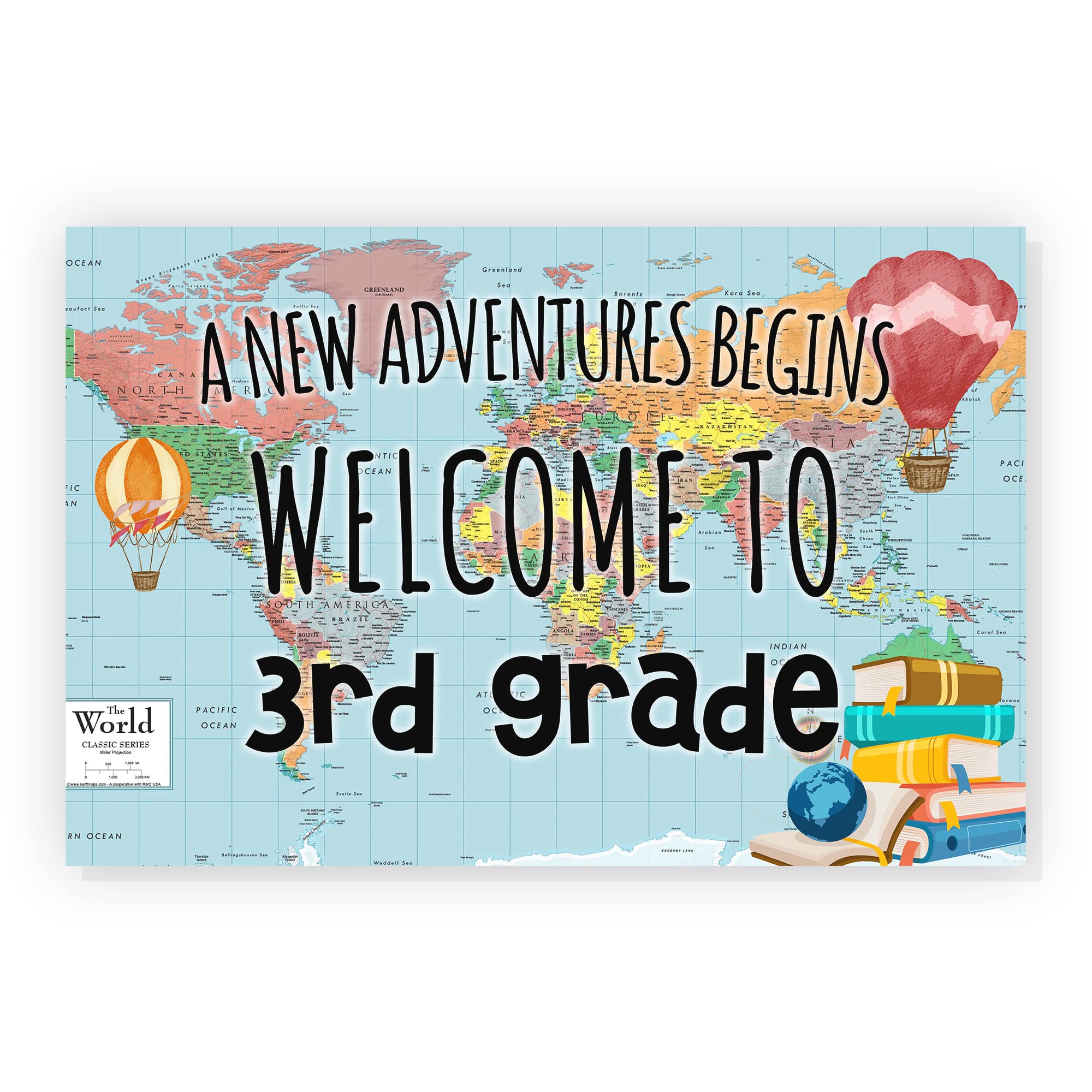 Amazon.com: 24TRESOR A New Adventure Begins Welcome to 3rd Grade ...