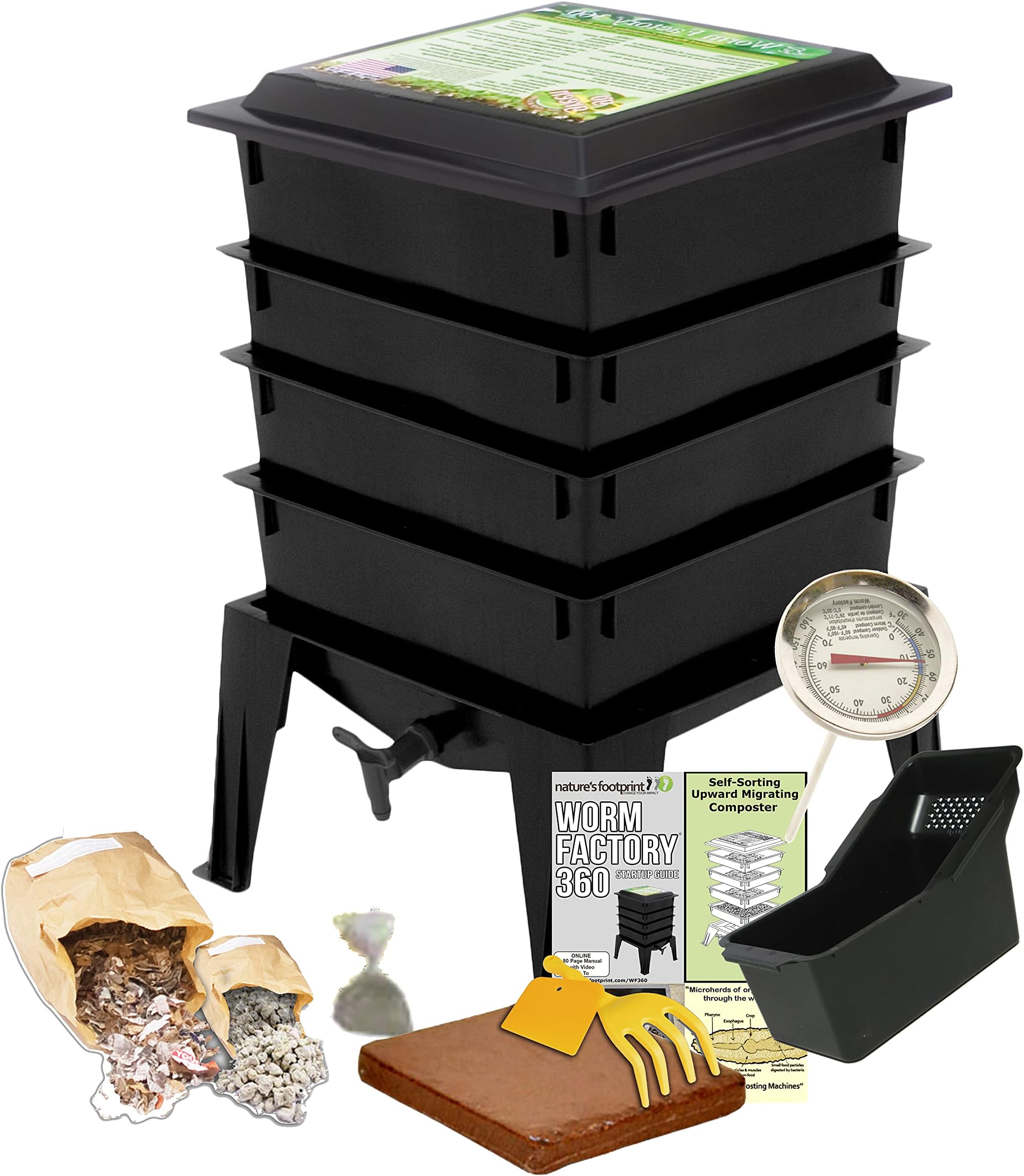 Amazon.com : Worm Factory® 360 Black US Made Composting System for ...