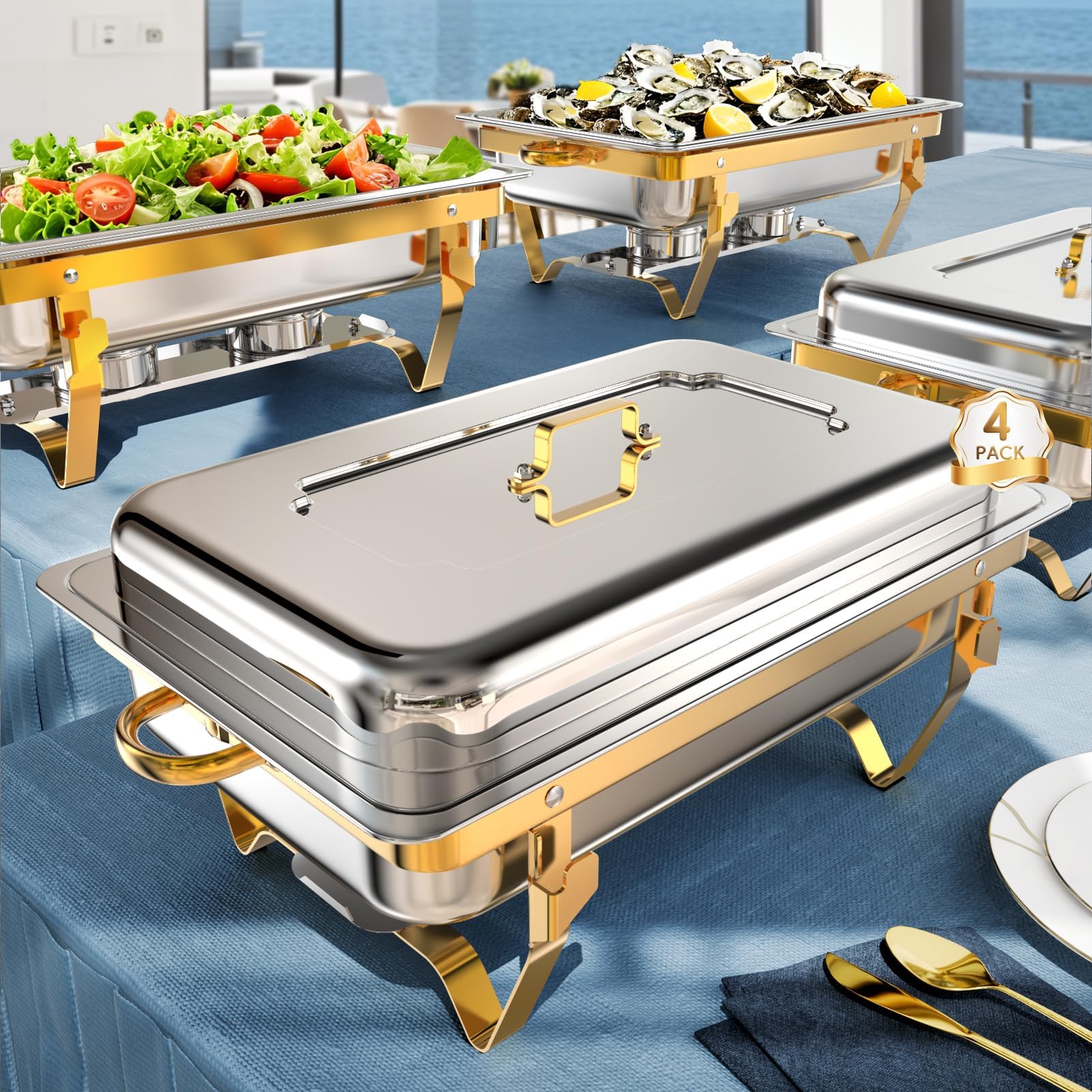 Amazon.com: GGIU Chafing Dishes for Buffet Set: Chafers for Catering ...