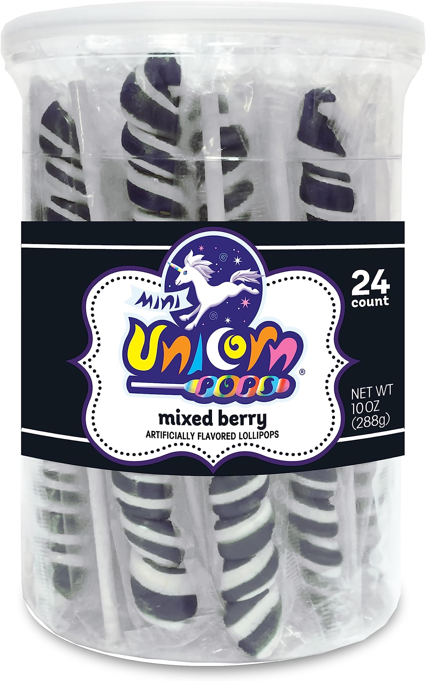 Amazon.com : Adams & Brooks, Inc. Unicorn Pops 24 Count Individually Wrapped Unicorn Lollipops ...