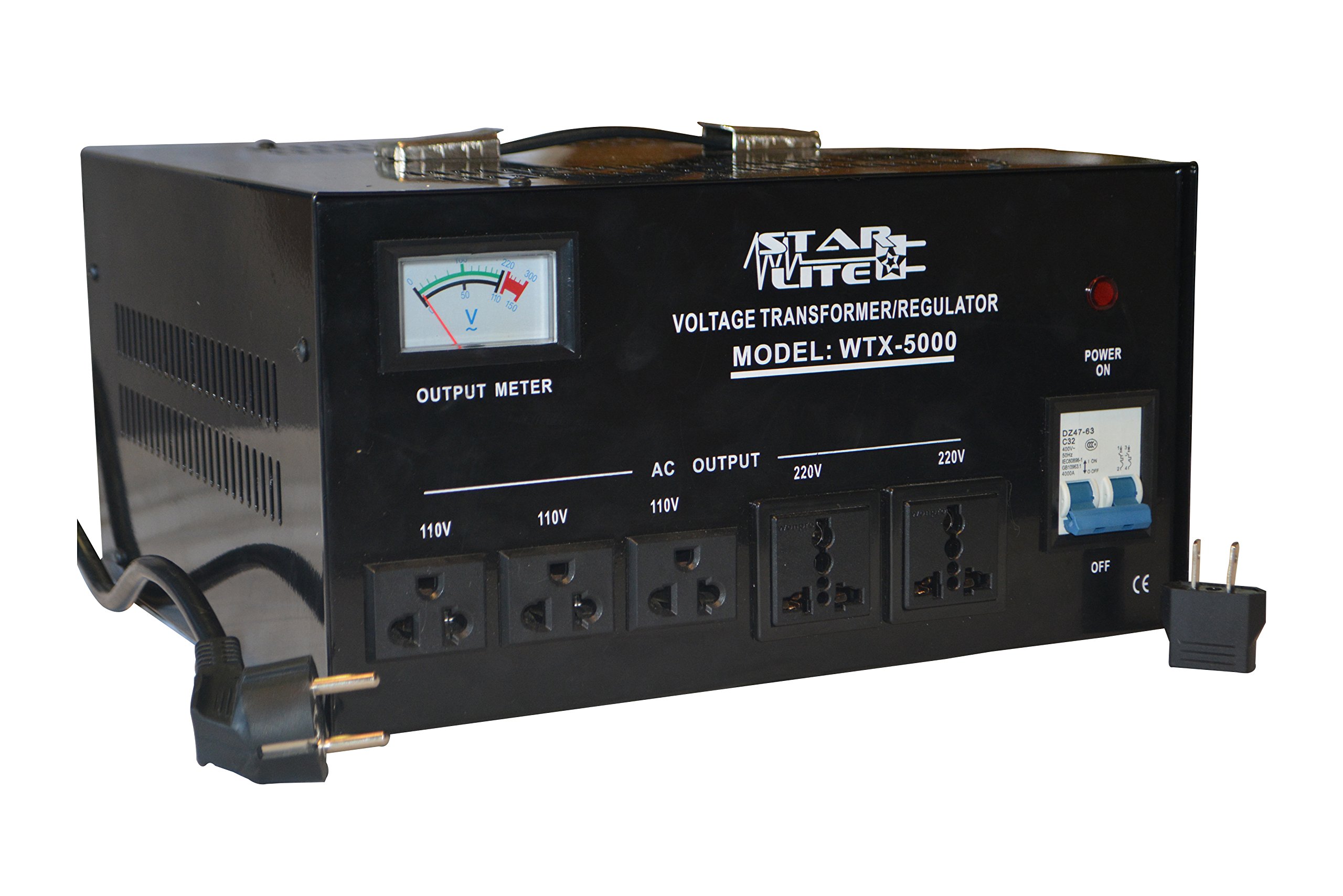 Starlite 5000 Watt Step Up/Down Voltage Converter Transformer WTX-5000 ...