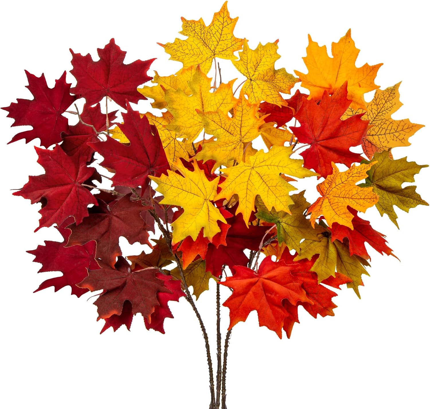 Amazon.com: Briful 37'' Fall Decor Artificial Maple Leaf Branches,Large Fake Maple Leaves Shrubs ...