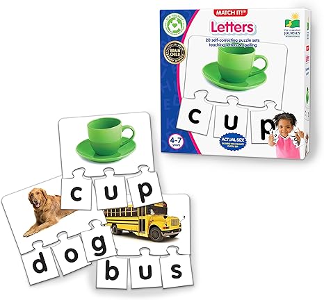 Amazon.com: The Learning Journey: Match It! - Letters - 20 Piece Self-Correcting Spelling ...
