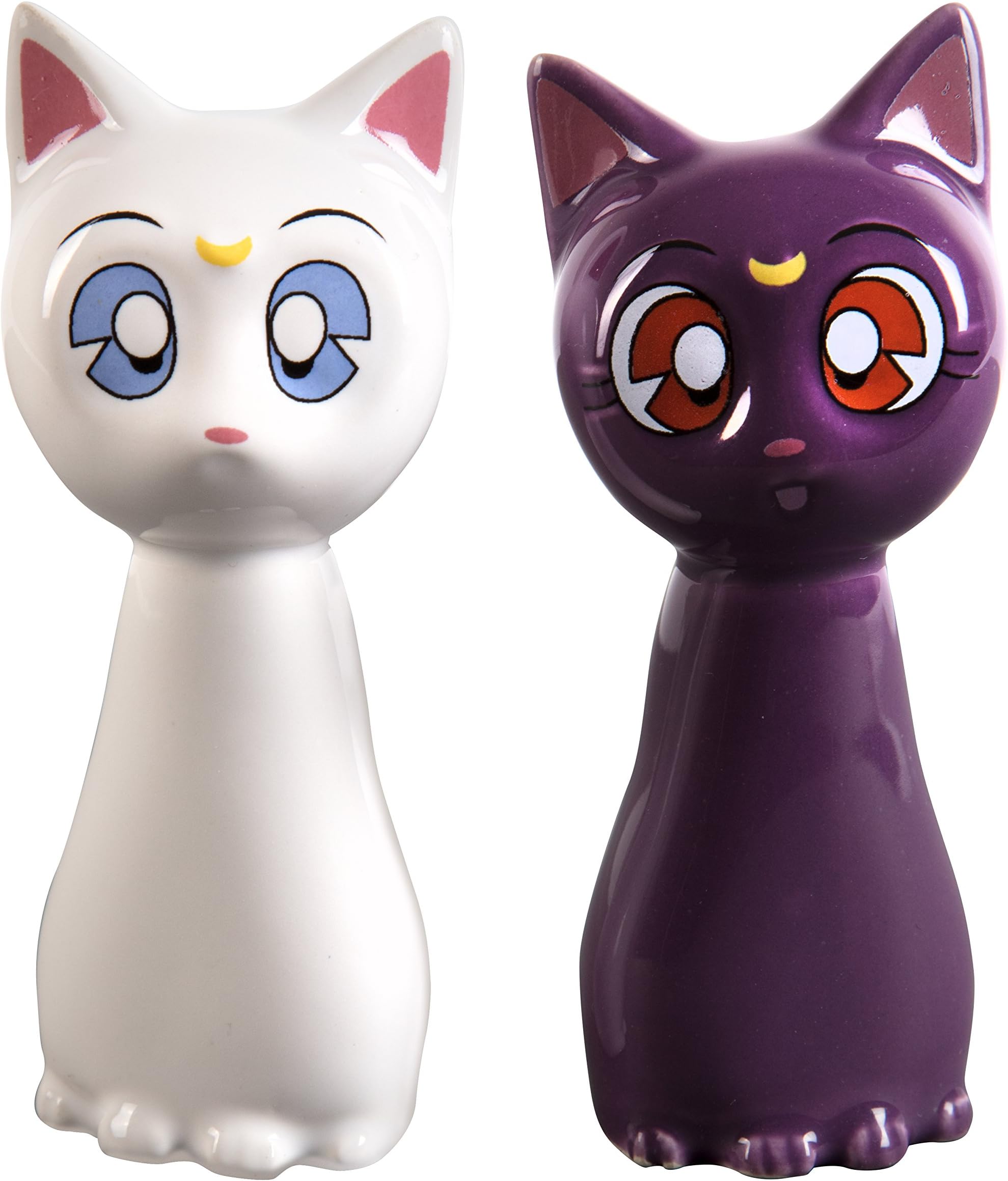 Amazon.com: Sailor Moon Ceramic Salt and Pepper Shakers - Luna and ...