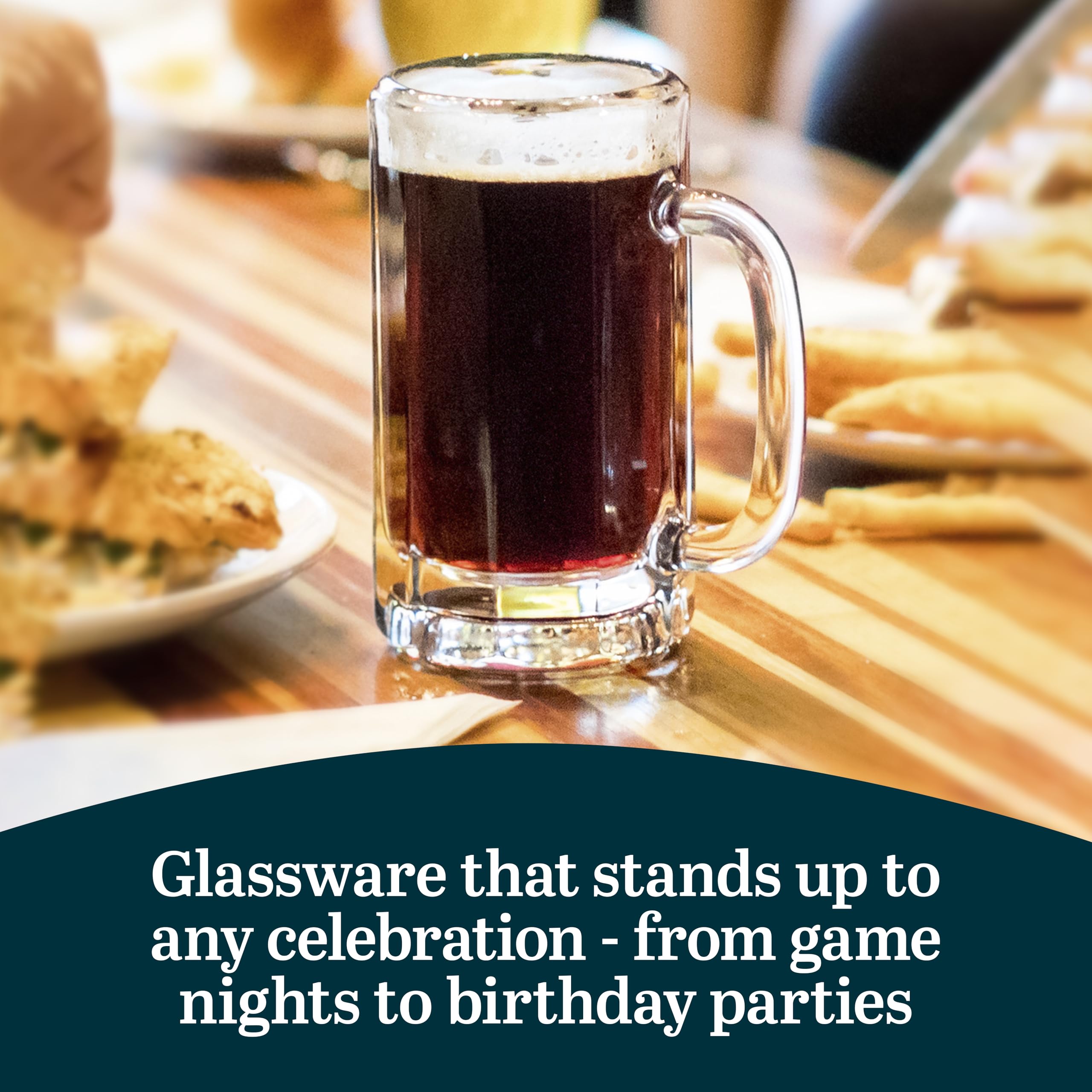 Snapklik.com : Libbey Heidelberg Glass Beer Mugs