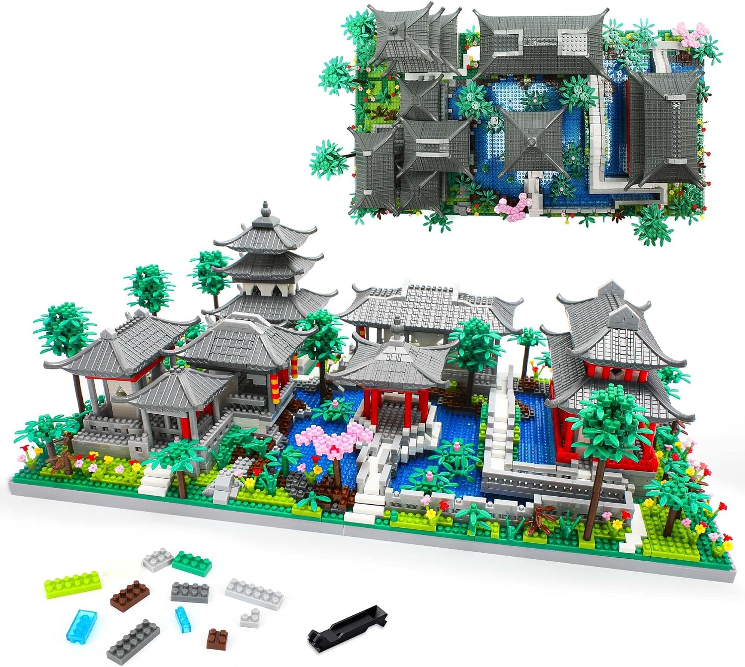 Amazon.com: Seyaom Mini Chinese Architecture of Suzhou Garden with ...
