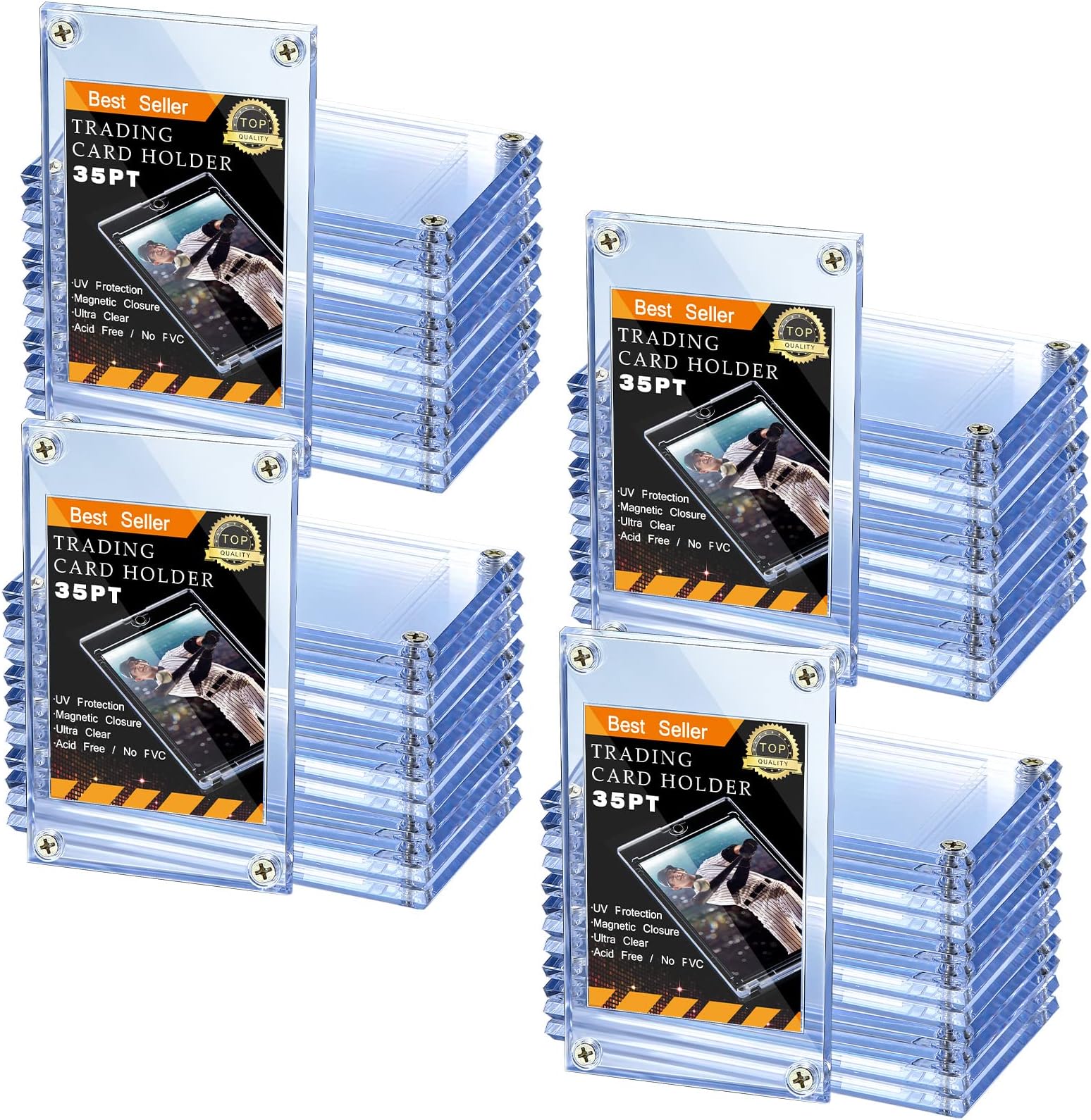 Amazon.com: Jetec Screw Trading Card Protector with Display Stands ...