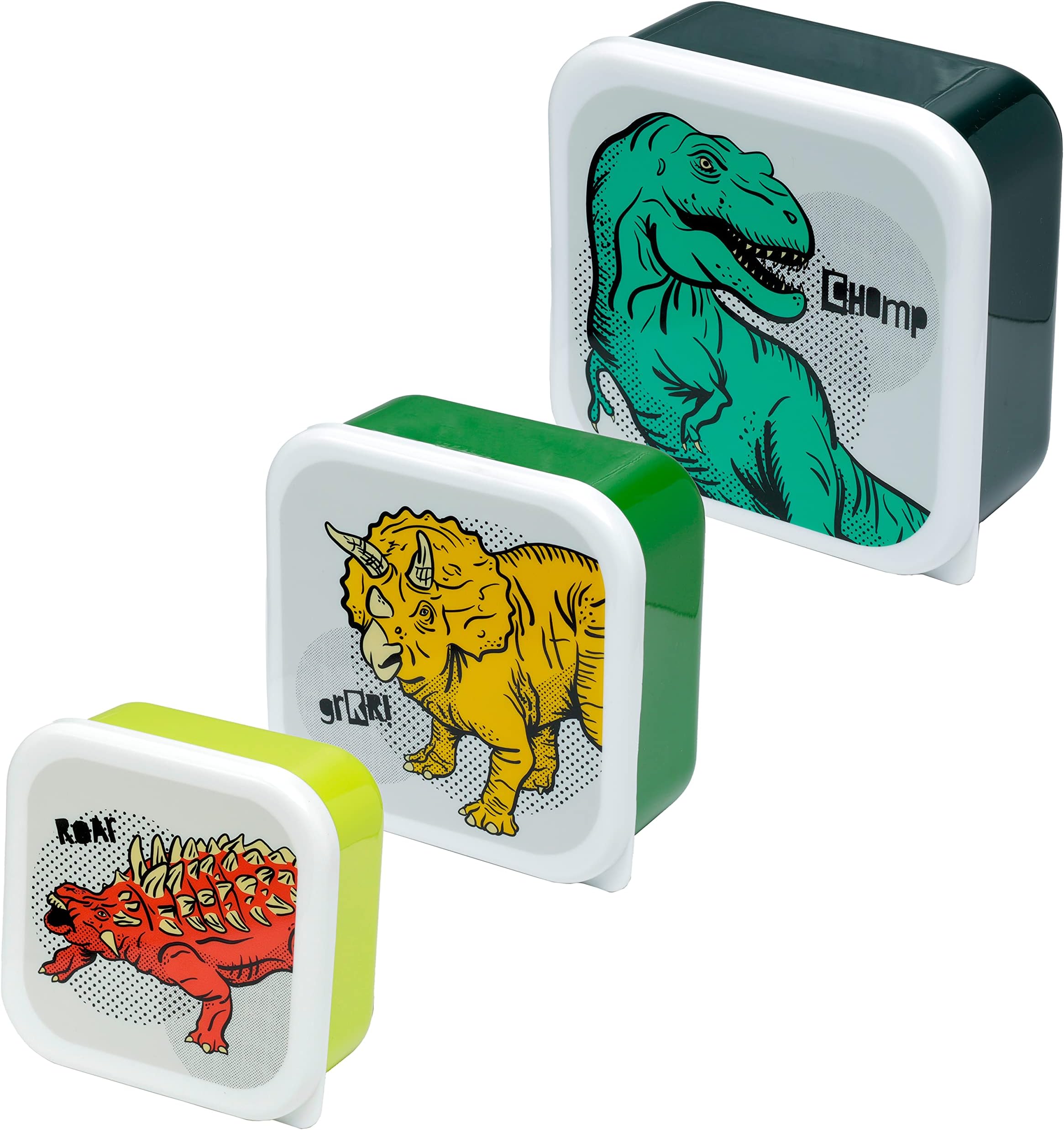Puckator Dinosaur Set of 3 Lunch Boxes : Amazon.co.uk: Home & Kitchen