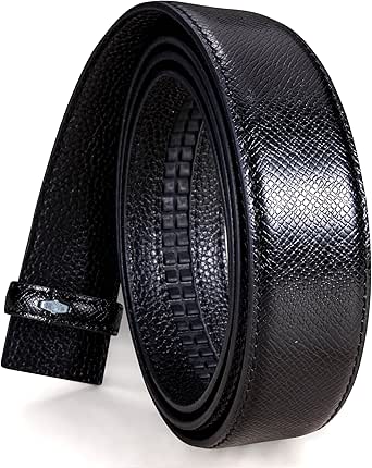 Barry.Wang Ratchet Belt Replacement Strap 1 3/8” Leather Belts Straps for 40MM Slide Click ...