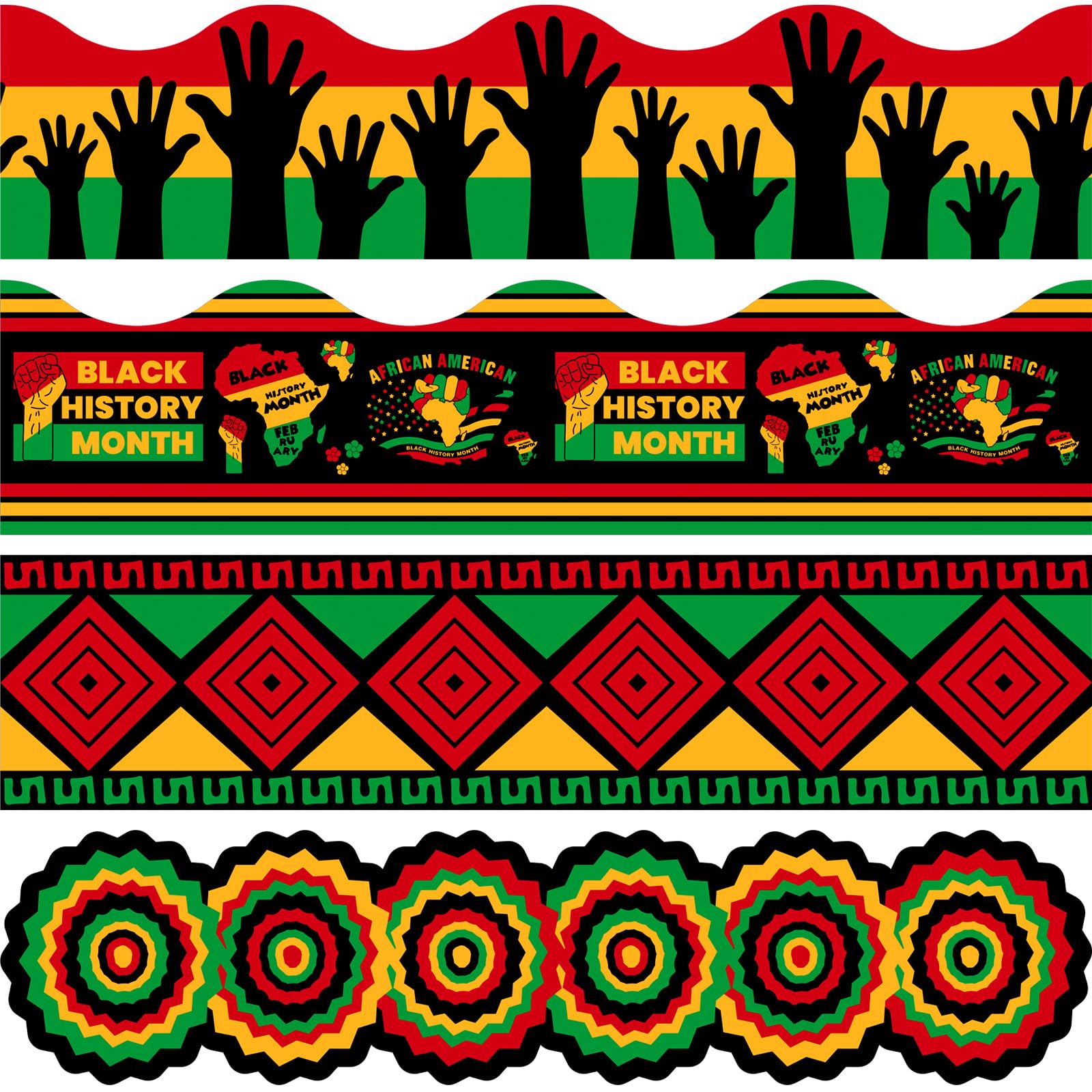 Amazon.com: JarThenaAMCS 72Pcs Black History Month Bulletin Board ...