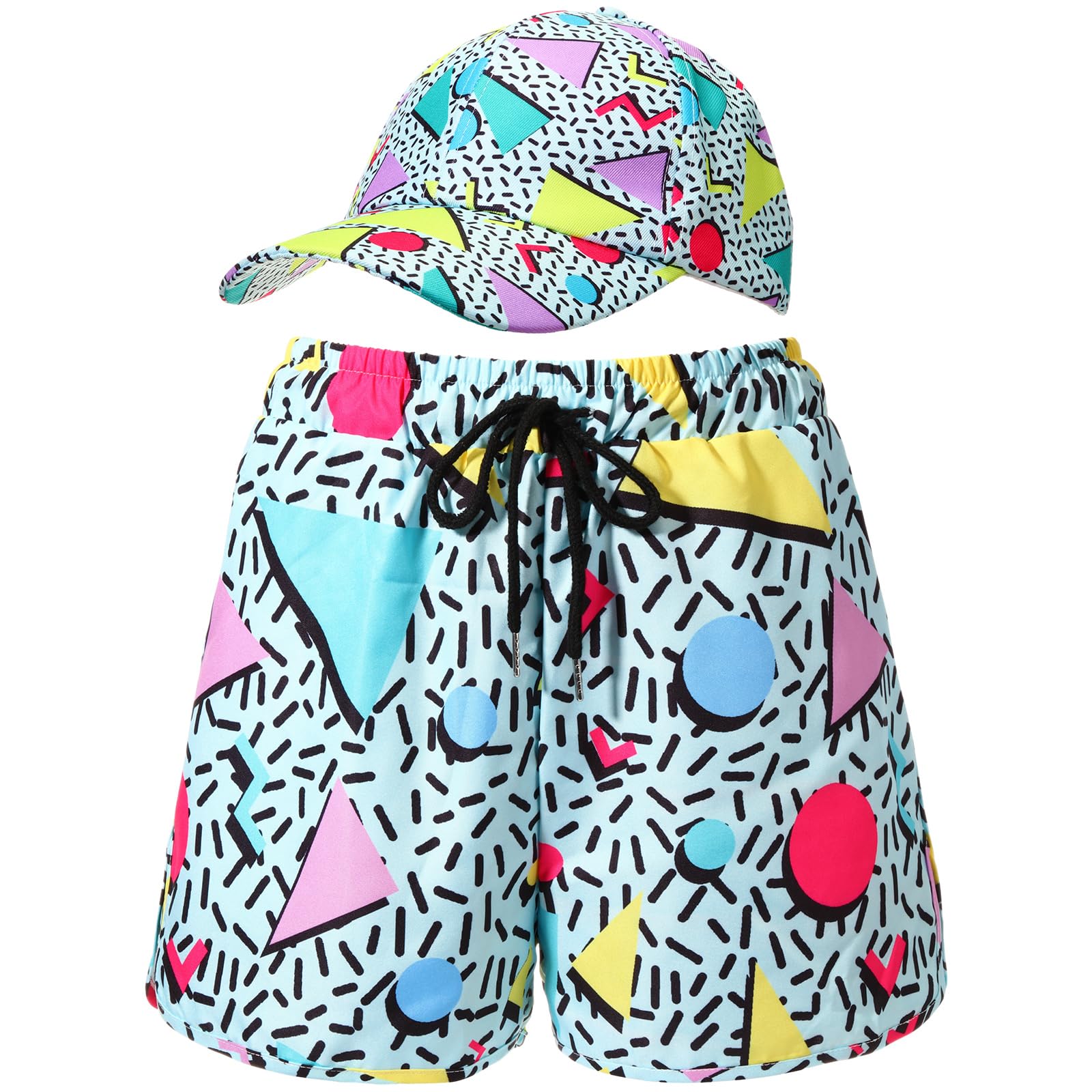 Hicarer 80s 90s Outfits for Women Retro Costume Set 80s Running Shorts ...