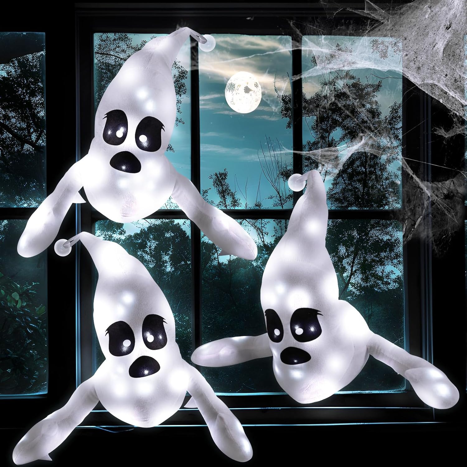 Amazon.com: Meooeck 3 Pcs Halloween Lighted Window Crasher Ghosts ...