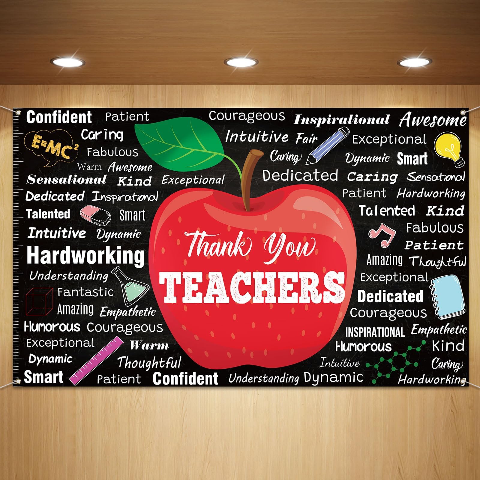 Amazon.com: ﻿Thank You Teachers Backdrop Large Size Thank You Teachers ...