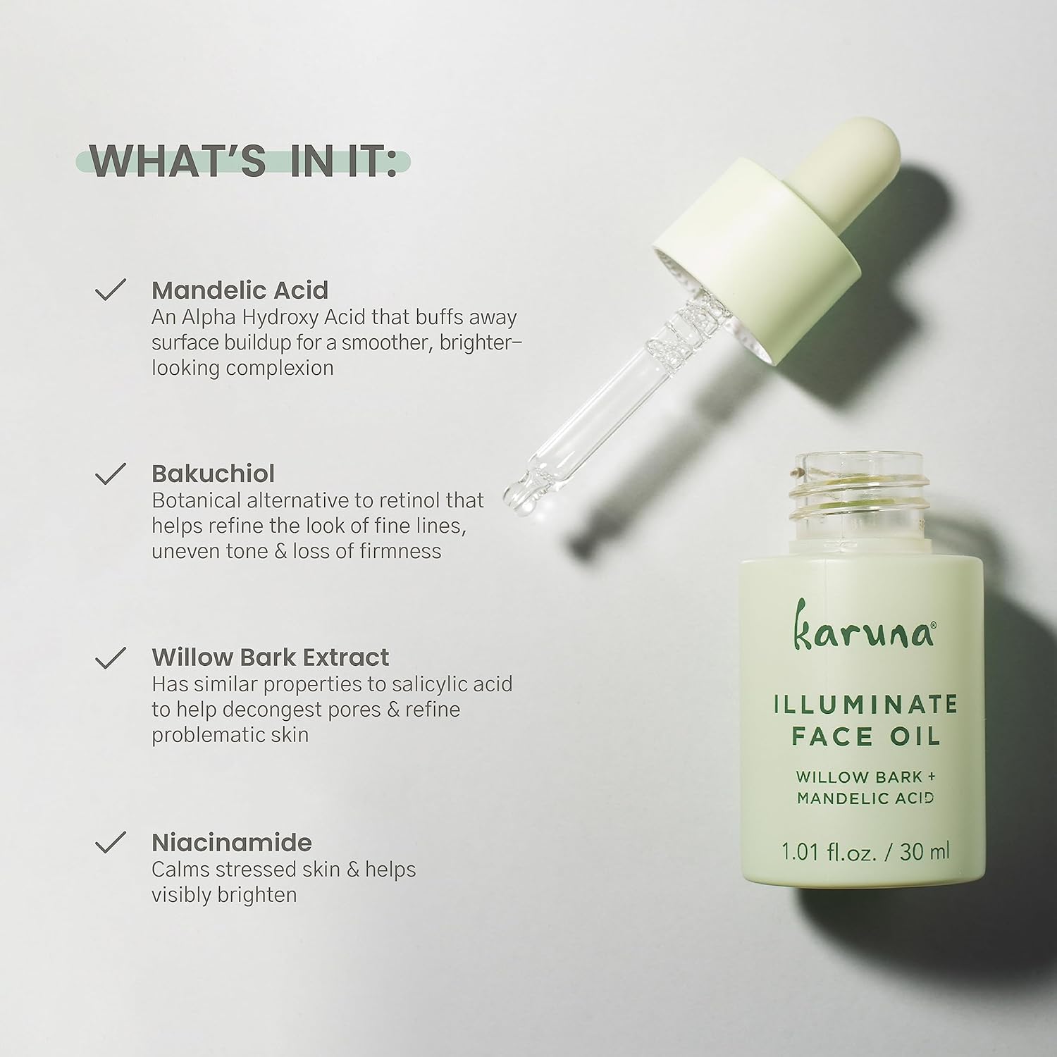 Karuna Illuminate Face Oil un suero minimizador de poros con ...