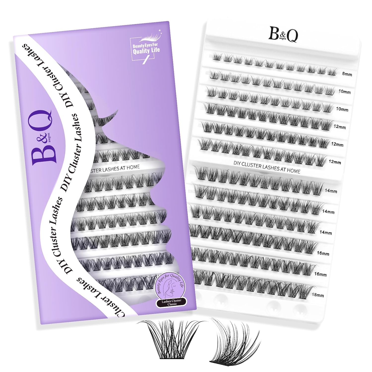Amazon.com: Lash Clusters 144PCS Volume Individual Lashes 8-18mm B&Q ...