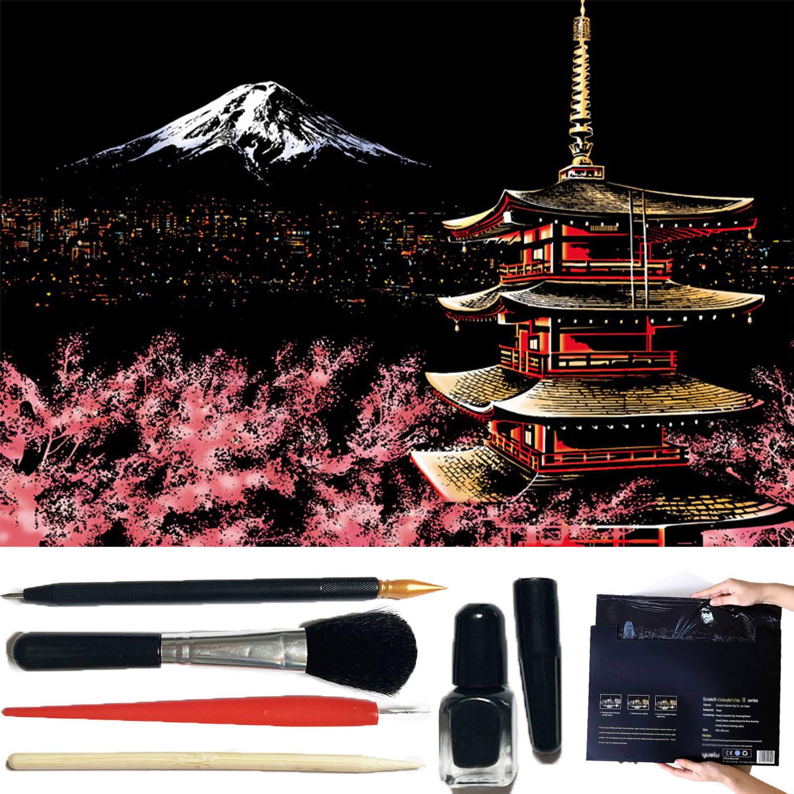 Amazon.com: Hueboard Scratch Art, Hue Board Scratch Art, Hueboard Art ...