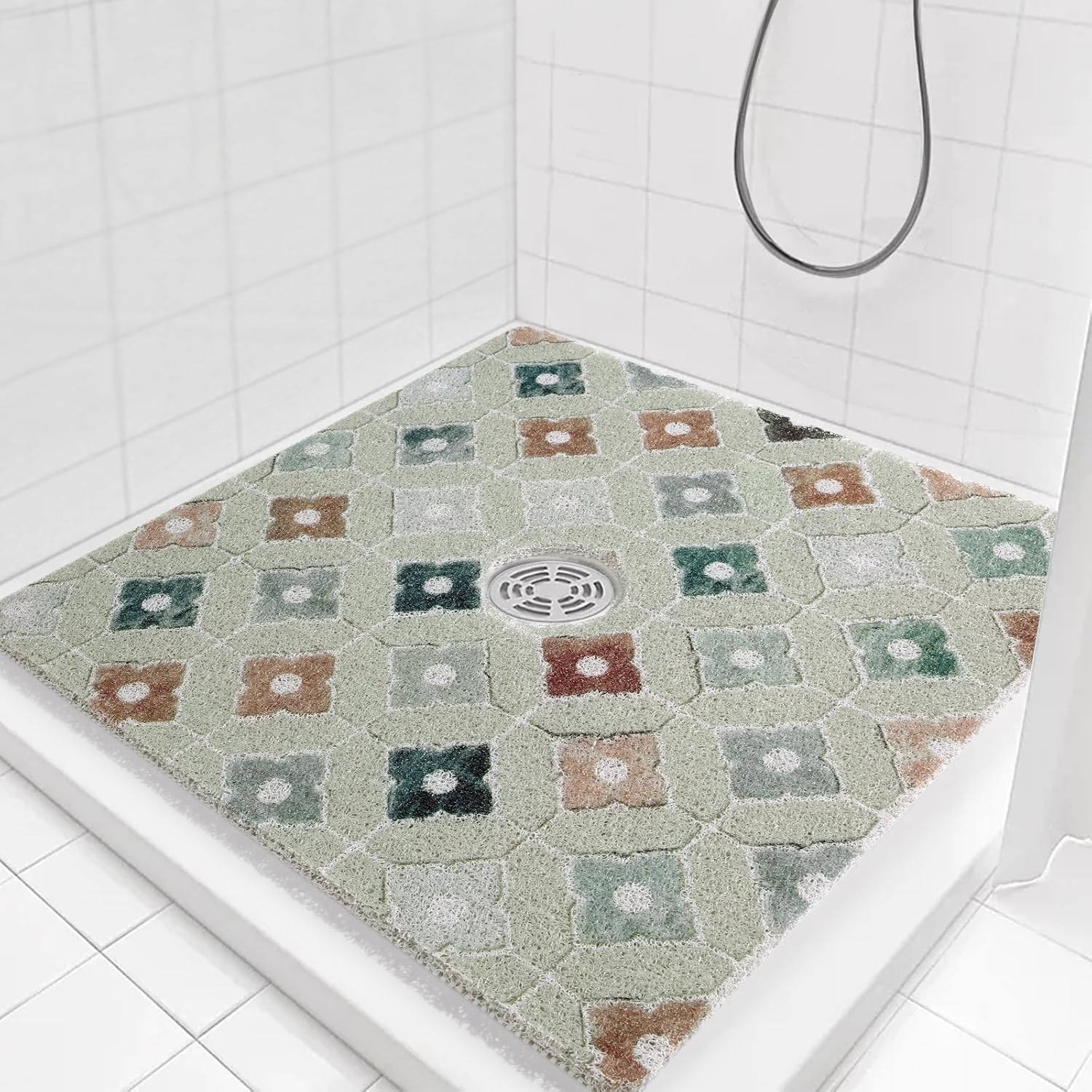 Amazon.com: HOMBYS Square Shower Mat Non Slip 24x24 in,Shower Mat with ...