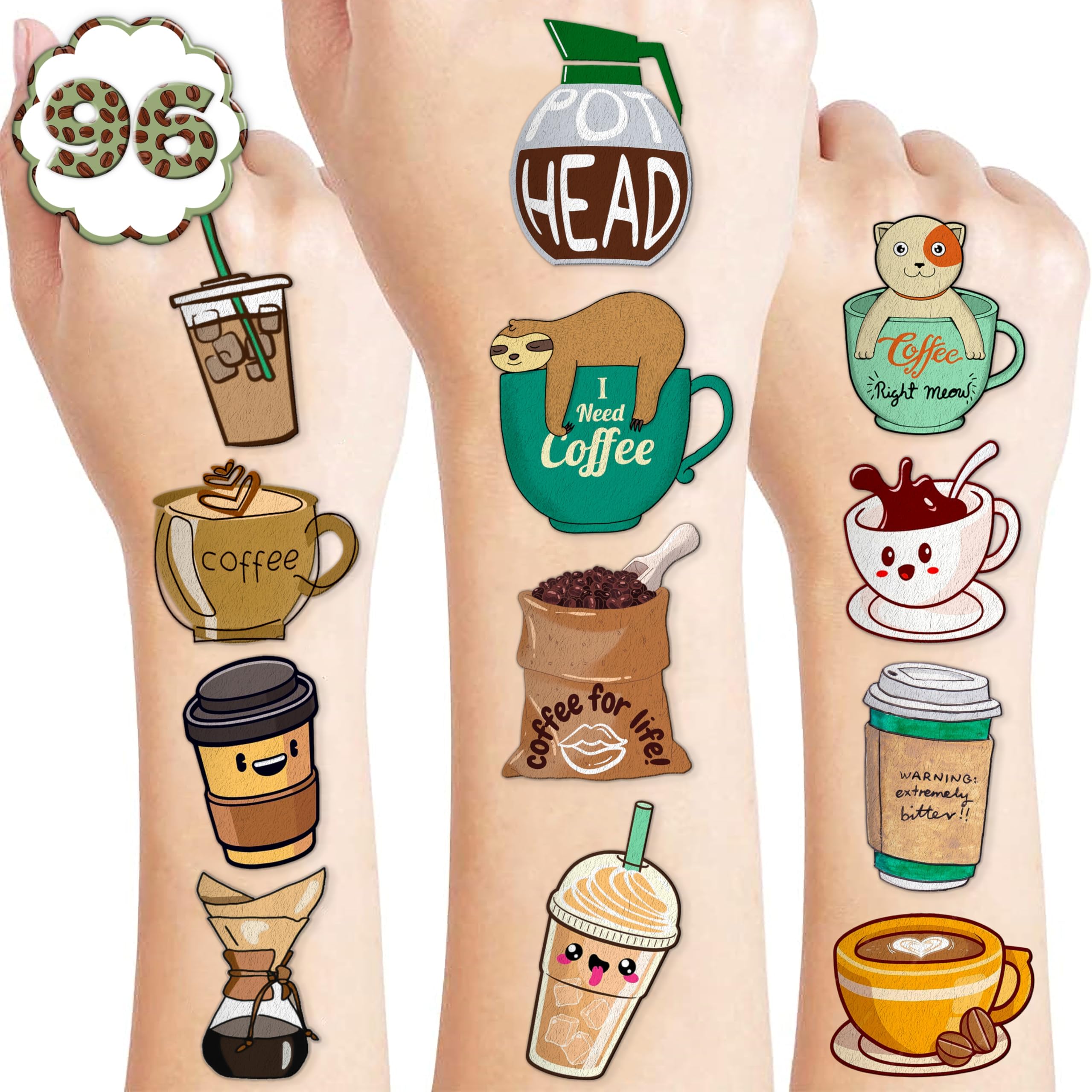 Amazon.com : (96 PCS) Earth Day Eco Green Save Planet Temporary Tattoos ...