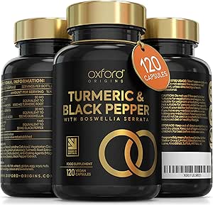 Advanced Turmeric Capsules High Strength 3000mg, Boswellia & Black ...