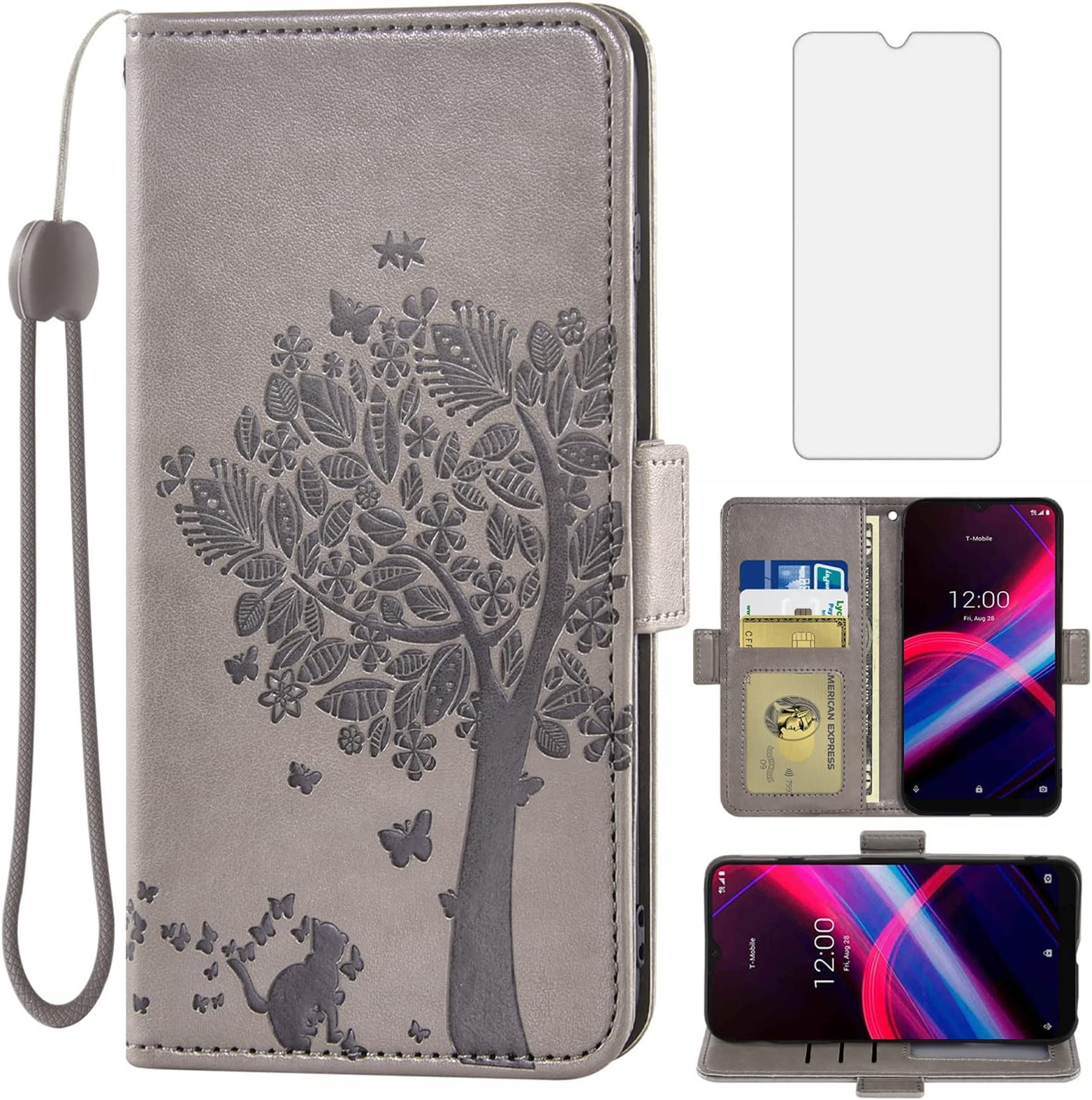 Amazon.com: Asuwish Compatible with T-Mobile Revvl 4 Wallet Case ...