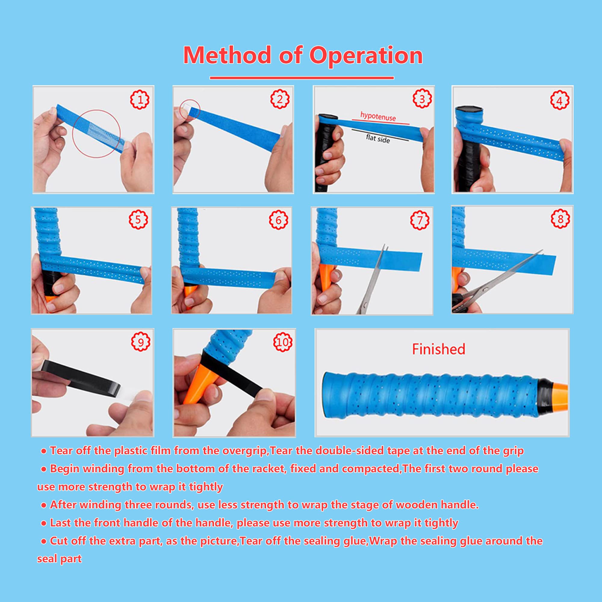 Snapklik.com : Tennis Racket Grips Tape 3pcs Overgrip For Tennis ...