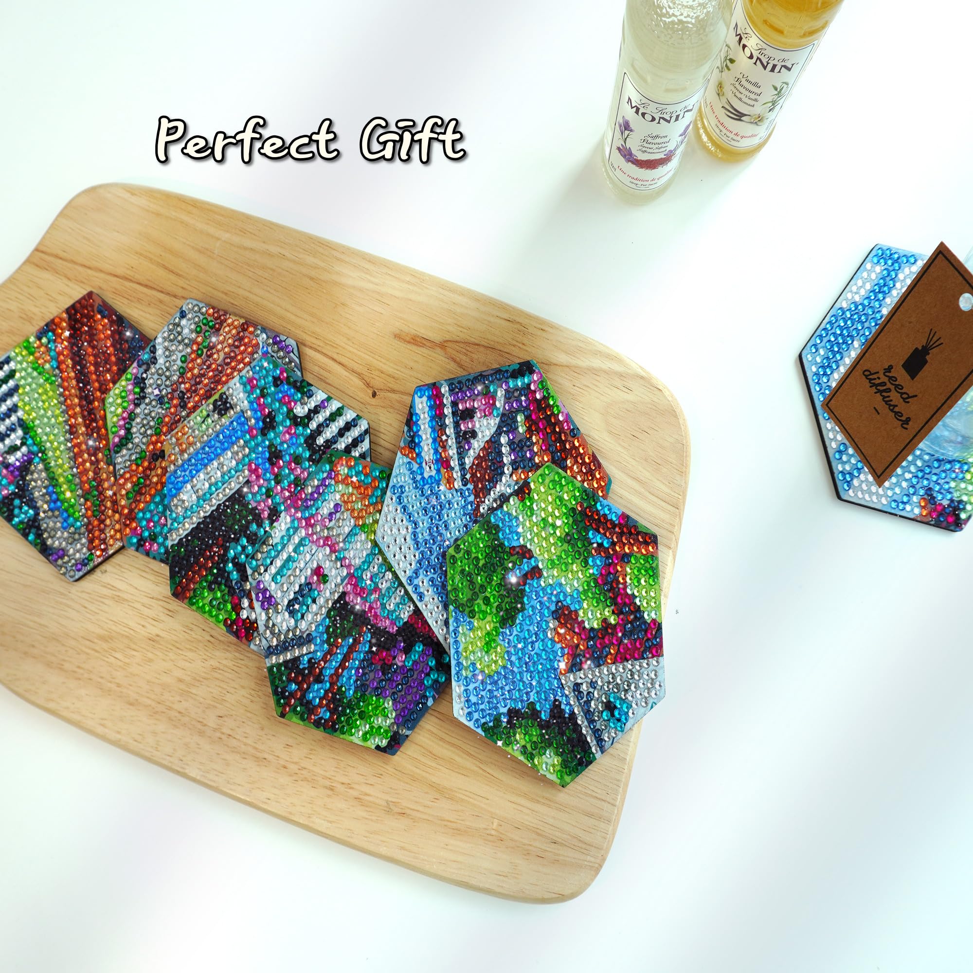 Snapklik.com : GATOKIT Diamond Painting Coasters Kit, DIY Diamond Dots ...