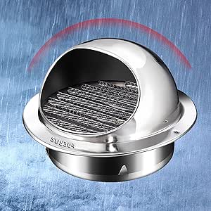 Amazon.co.jp: Stainless Steel Chimney Cowl, Round Vent Hole Ventilation ...