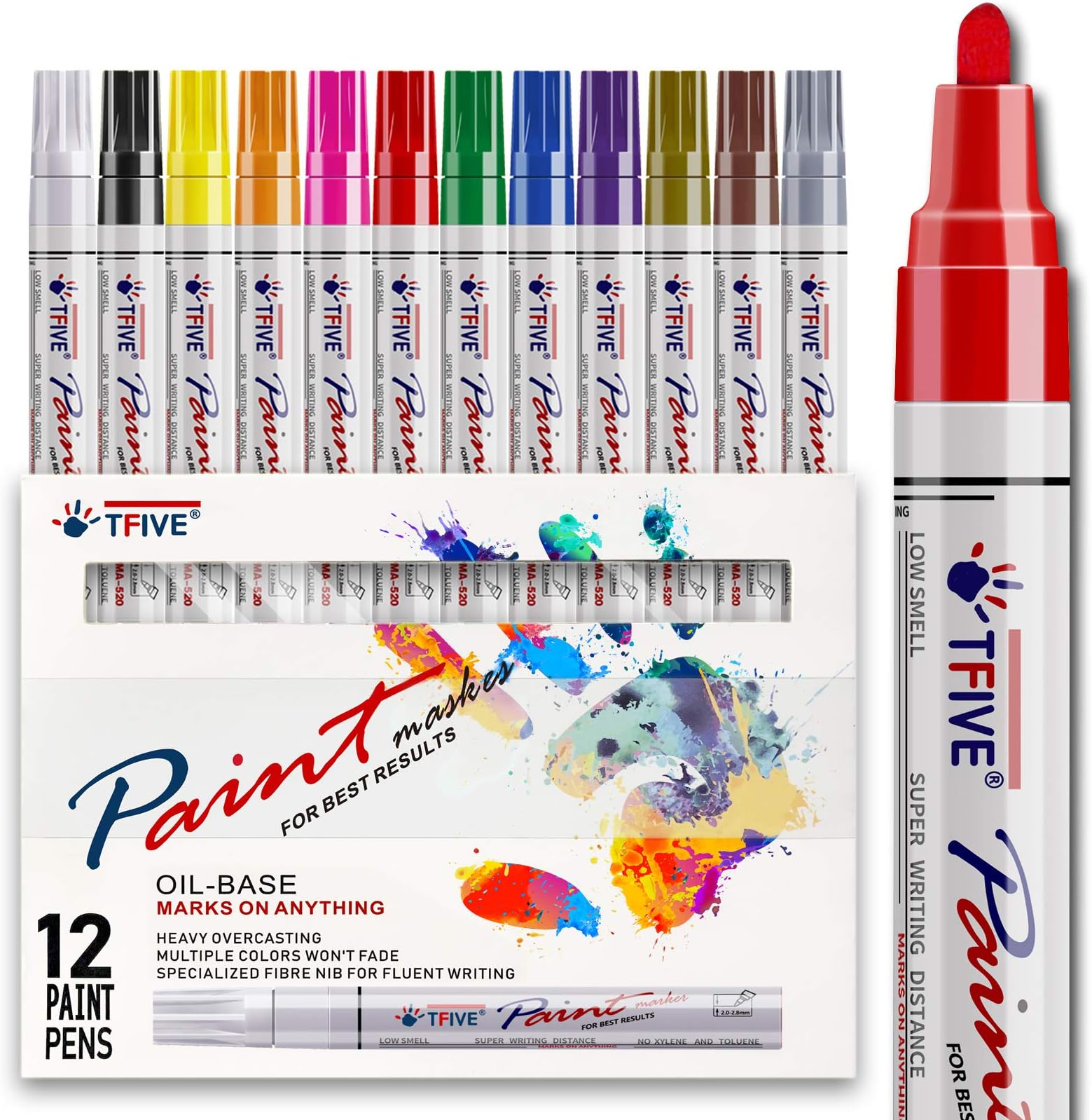 Amazon.com : 12Pcs Waterproof Permanent Paint Marker Pen for Car Tyre ...