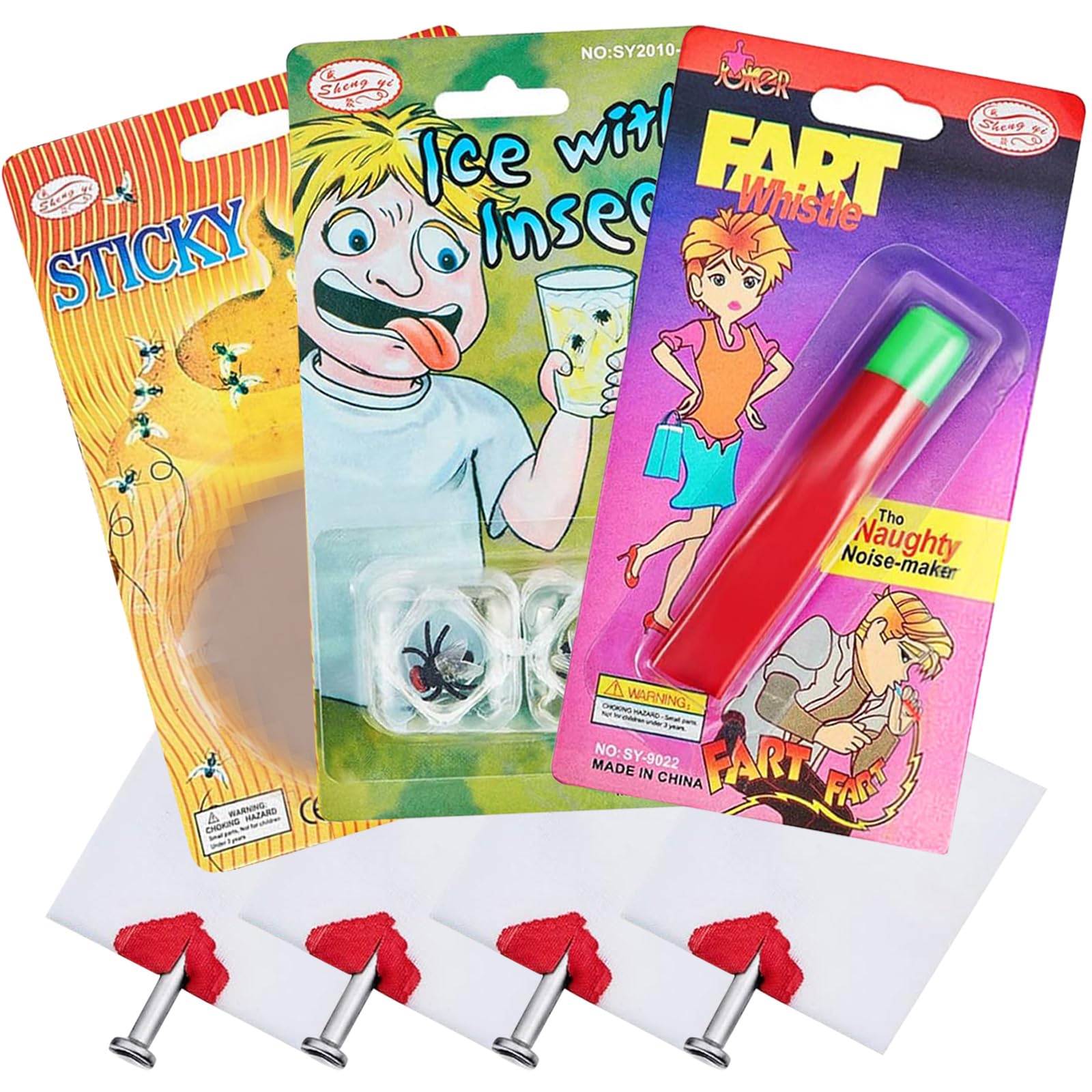 Gejoy 8 Pieces Classic Joke Toys Set Joke Party Bag Fillers, Include 5 ...