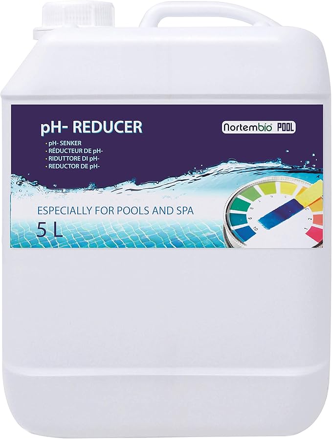 Nortembio Pool pH- Minus 5 L, Natural pH Reducer for Swimming Pool and ...