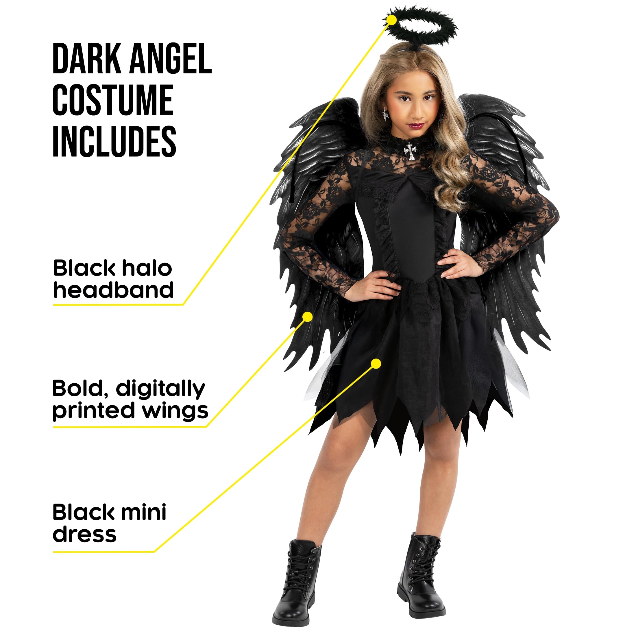 Snapklik.com : Morph Fallen Angel Costume For Girls