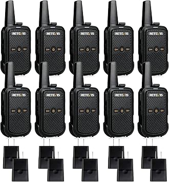 Amazon.com: Retevis RT15 Walkie Talkies Long Range,Mini Walkie Talkie ...