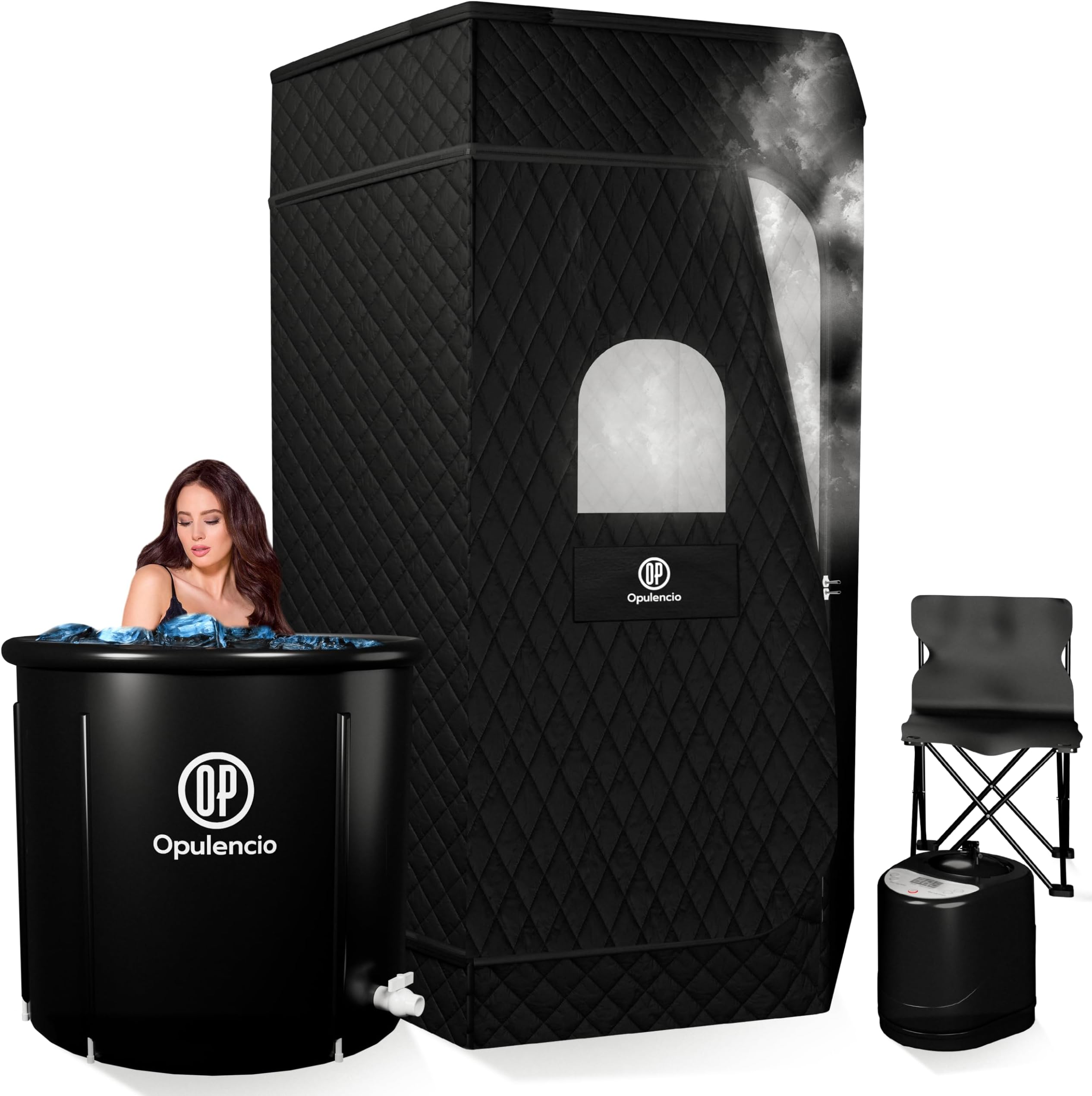 Amazon.com : Portable Sauna Box with Ice Bath - Spacious at Home Sauna ...