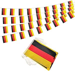 Amazon.com : 50ft Germany Banner Flag String - Mini Germany Flags (38 ...