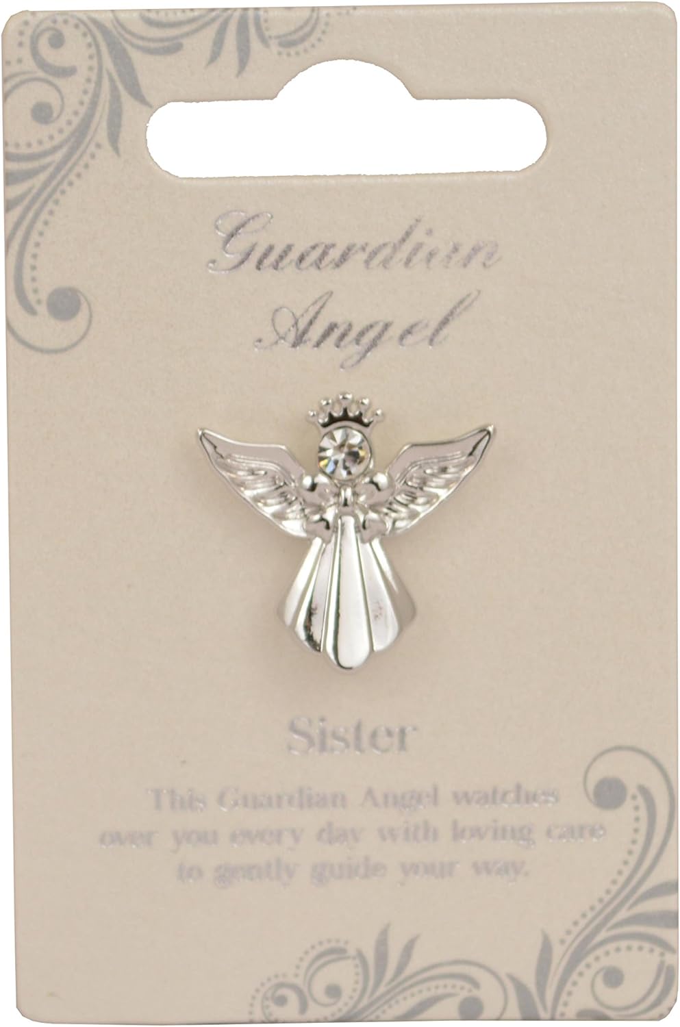 Guardian Angel Brooch for Sister, Angel Badge with Rhinestone for Women ...