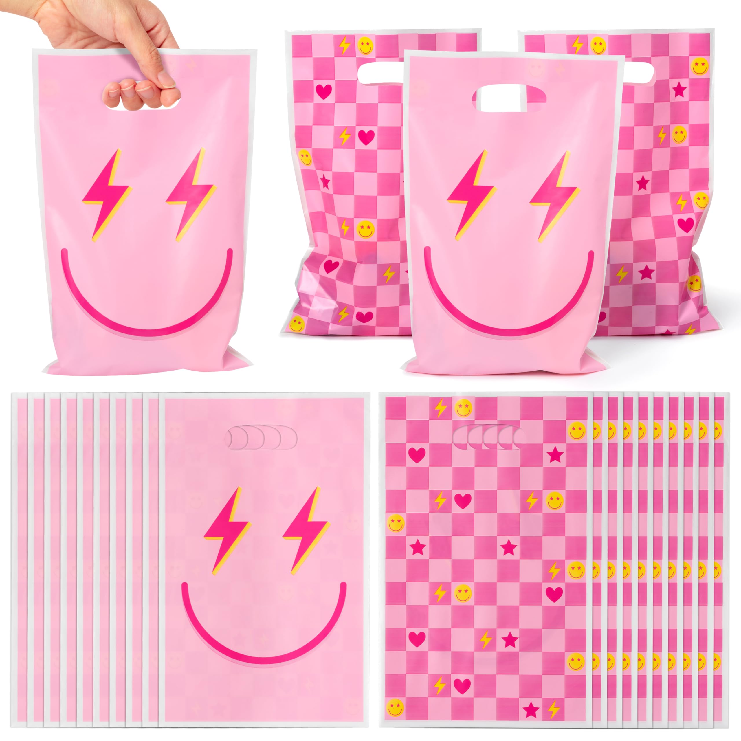 Amazon.com: Wood Homing 50PCS Smile Face Party Favor Bags for Kids ...