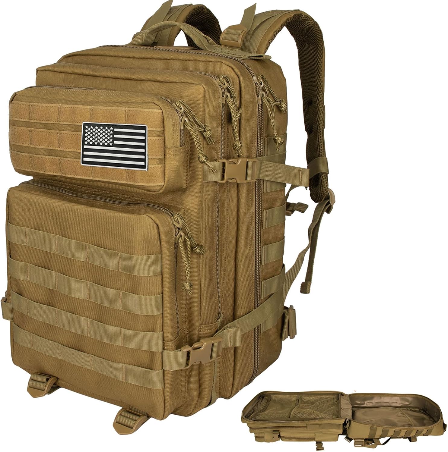 Amazon.com : RooPoke Military Tactical Backpack Army Daypack45L ...