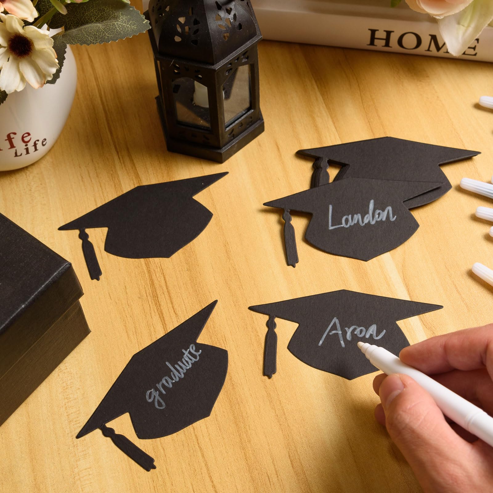 Snapklik.com : 200 Pcs Grad Caps Cutouts 3.74" Paper Graduation Cap ...