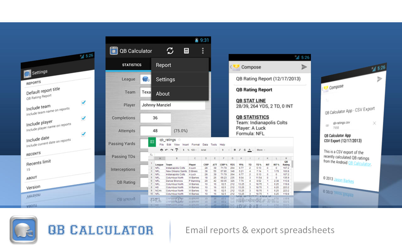 QB Rating Calculator - App on Amazon Appstore