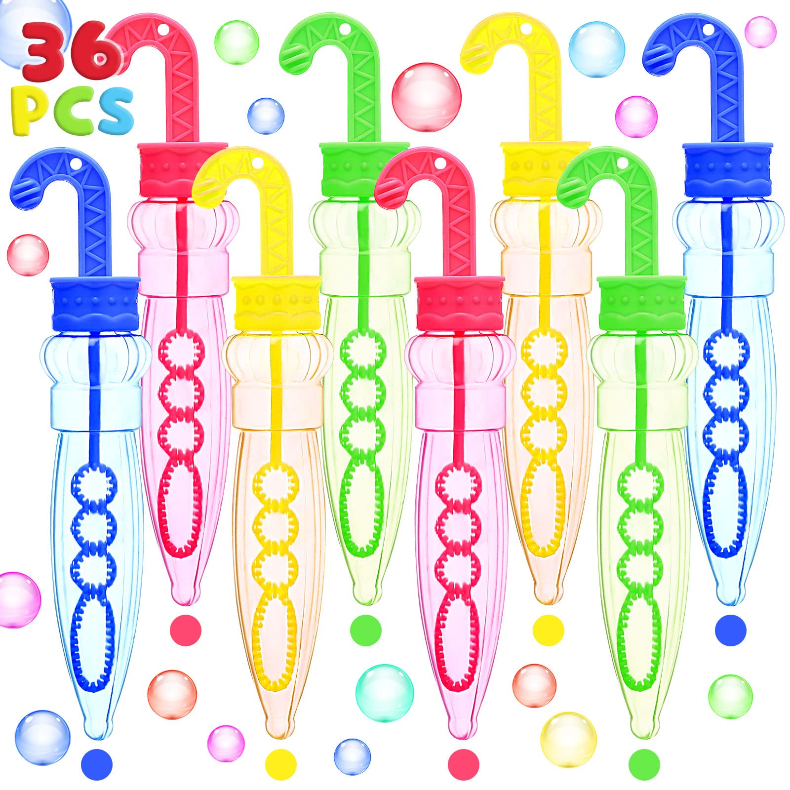 Glimin 36 Pcs 6'' Bubble Wands Bulk Umbrella Bubble Wands Small Bubble ...