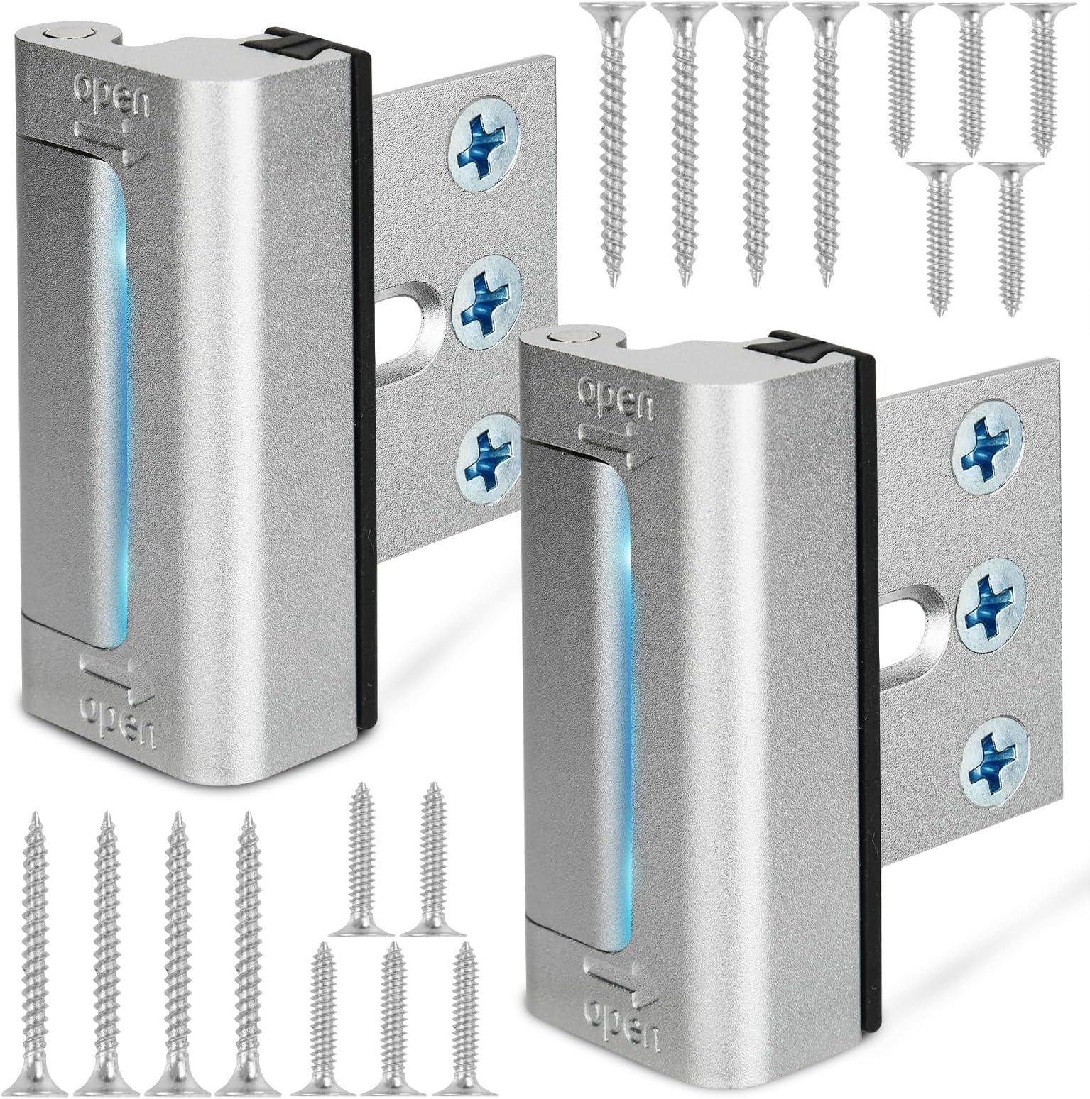 Home Security Door Lock, Upgraded Metal Door Reinforcement Lock, 3 ...