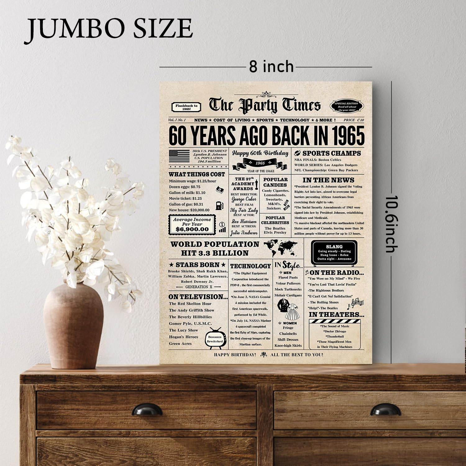 Snapklik.com : 60th Birthday Card, 60th Birthday Gifts For Women Men ...