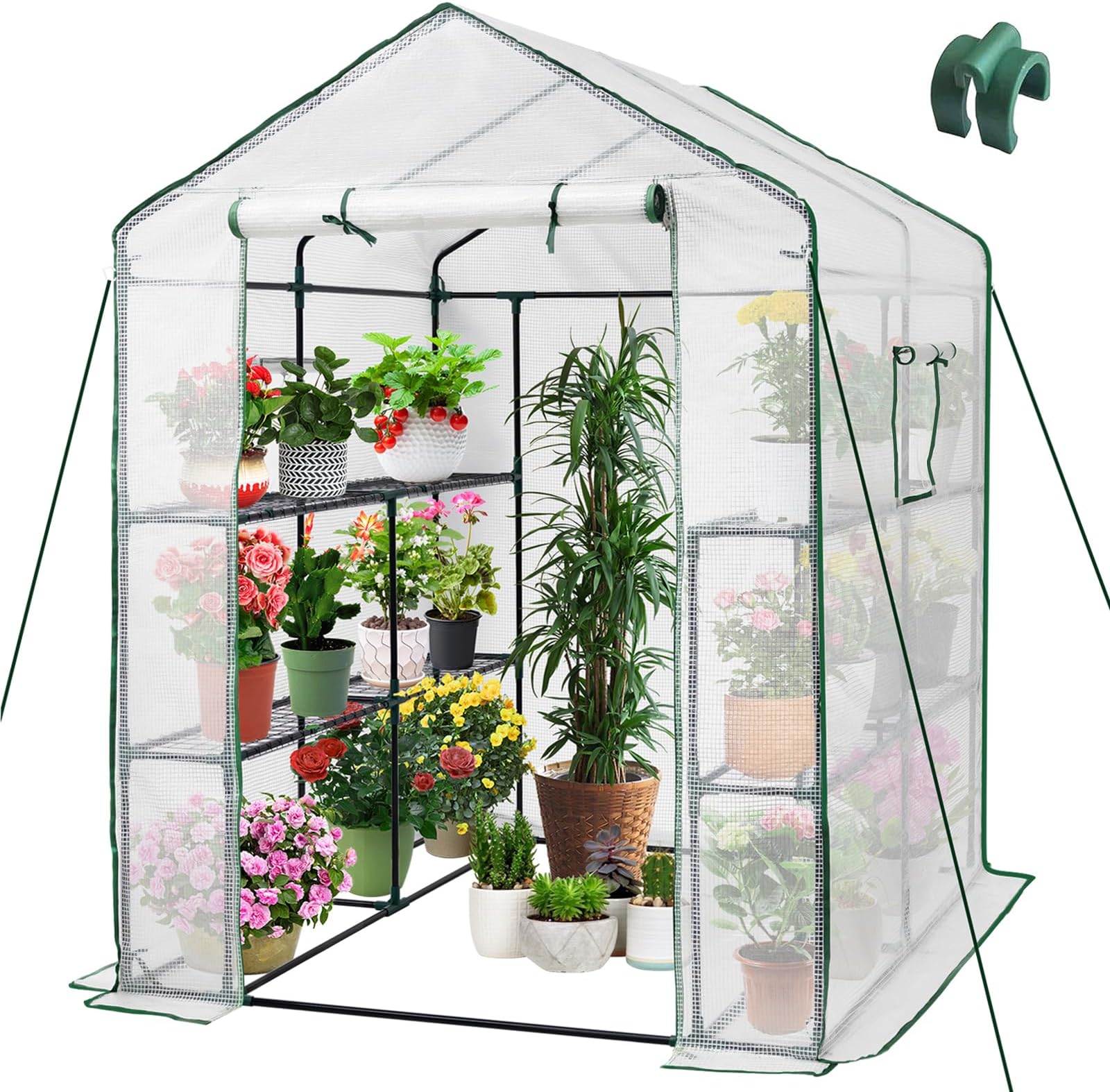 Amazon.com : SV SCOOL VALUE Greenhouse PE Cover, 56×56×76 Inches ...