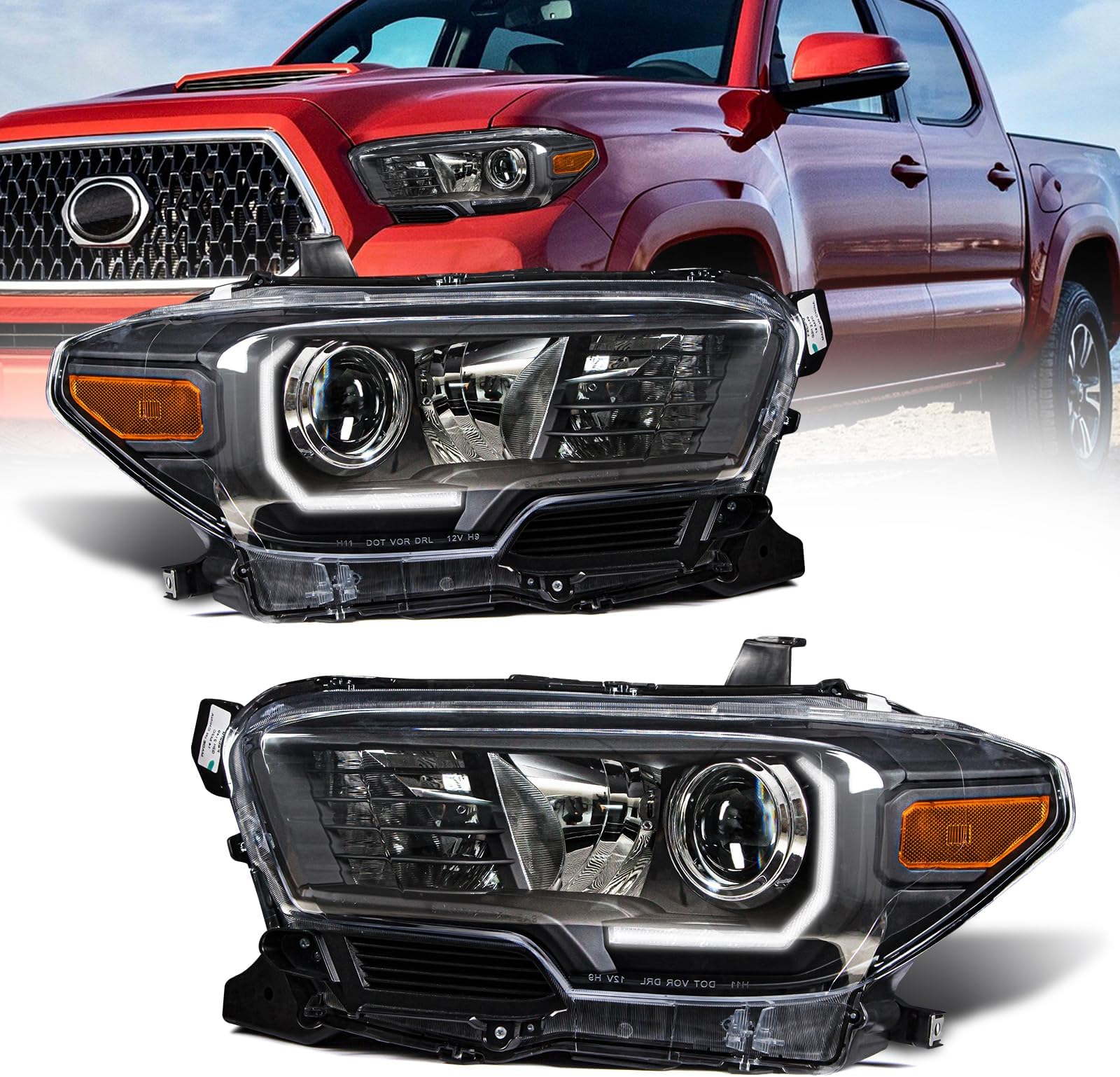 Amazon.com: KarSpareHub Headlights Assembly for 2016-2023 Toyota Tacoma ...