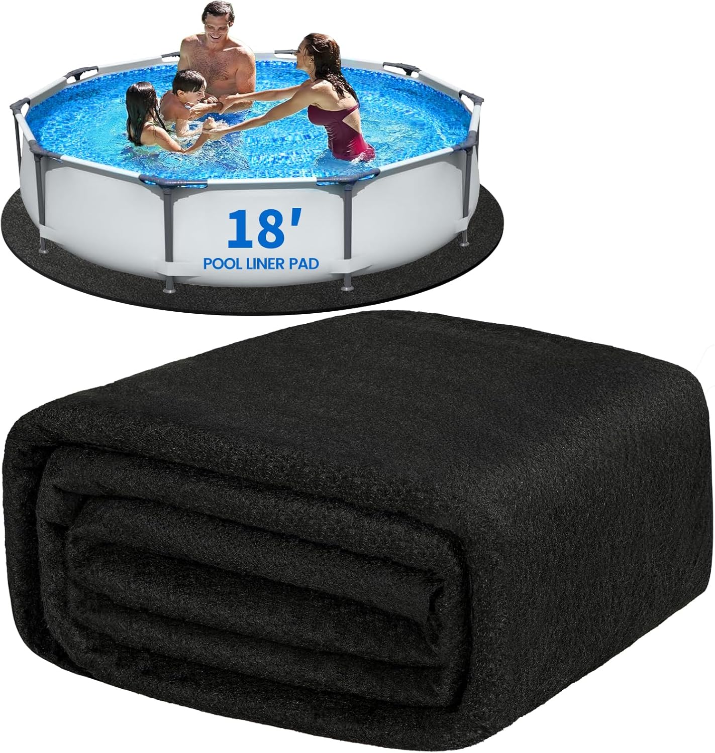 Amazon.com : LovHomdecr 18 FT Round Pool Liner Pad for Above Ground ...