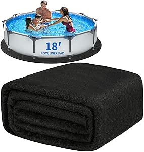 Amazon.com : LovHomdecr 18 FT Round Pool Liner Pad for Above Ground ...
