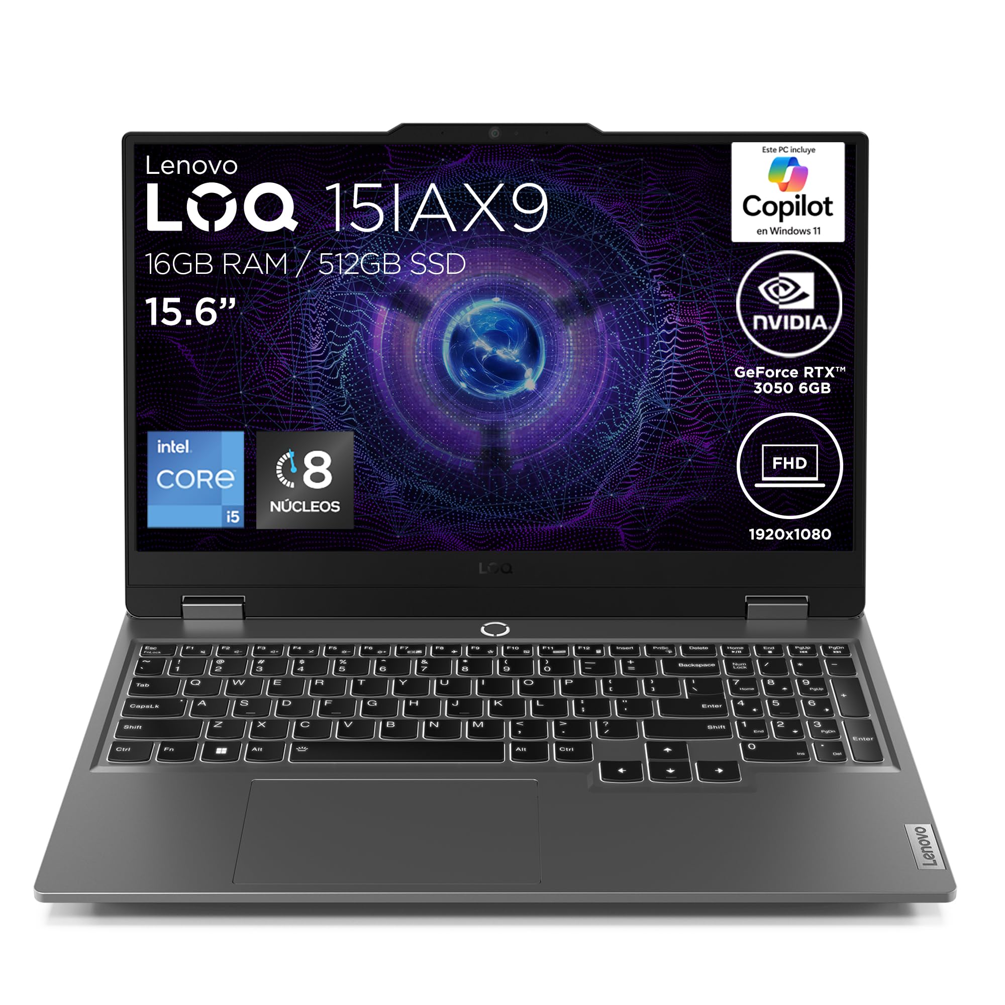 Lenovo Laptop Gaming LOQ 15IAX9 | 15.6" FHD Intel Core i5-12450HX 8 ...