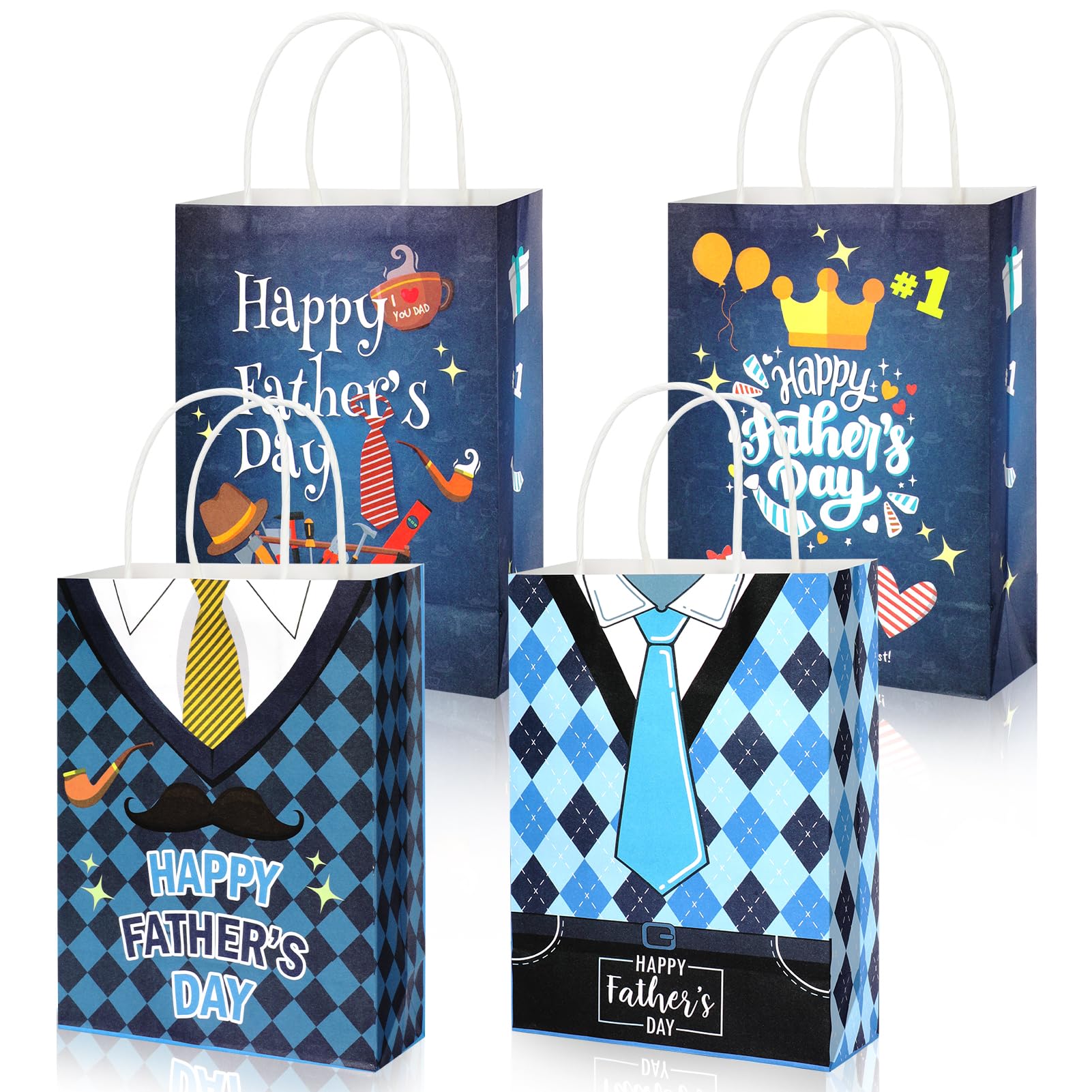Amazon.com: HOWAF 12PCS Father’s Day Gift Bags, Father's Day Party Bags ...